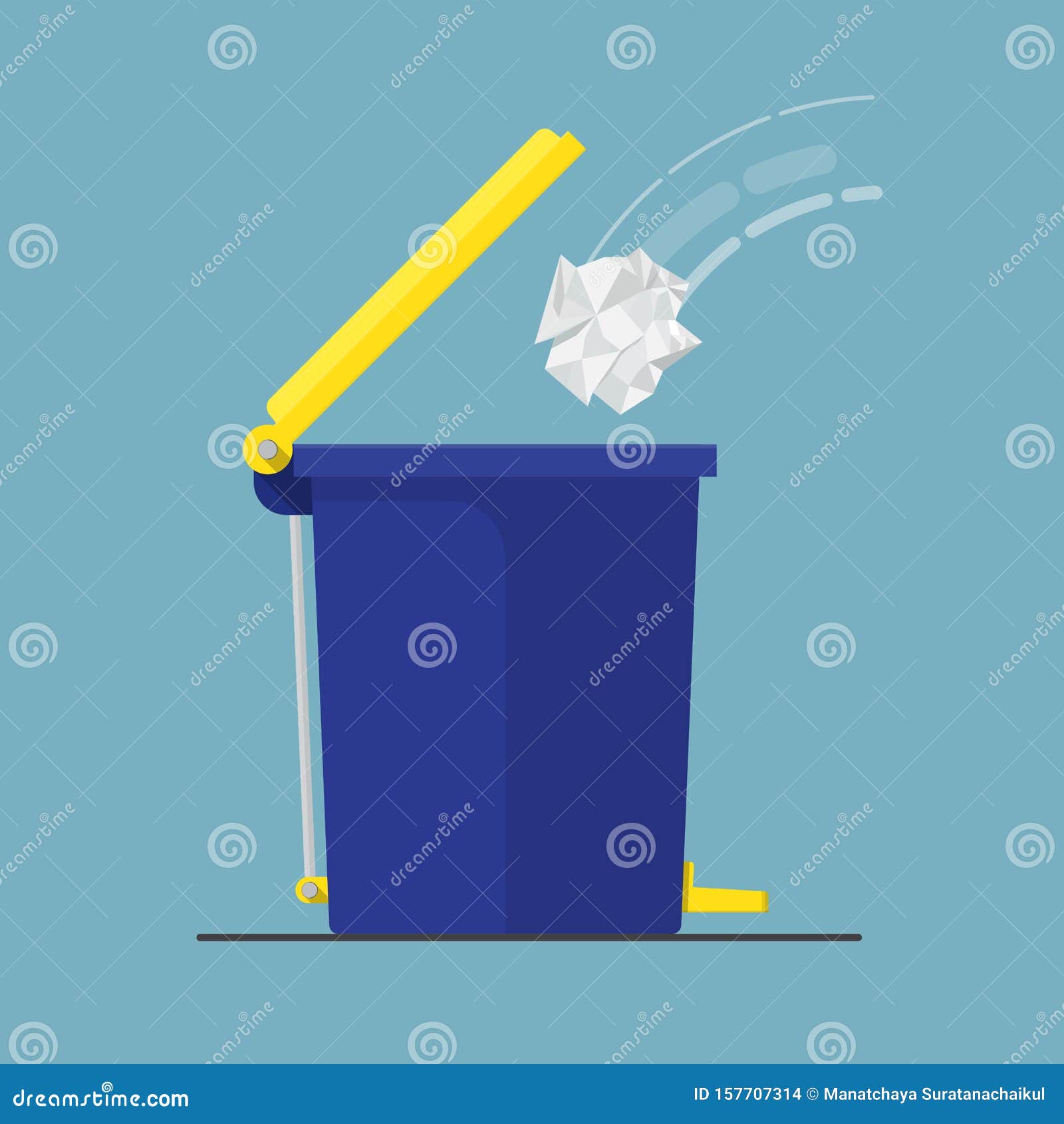 Step trash can. stock illustration. Illustration of step - 157707314
