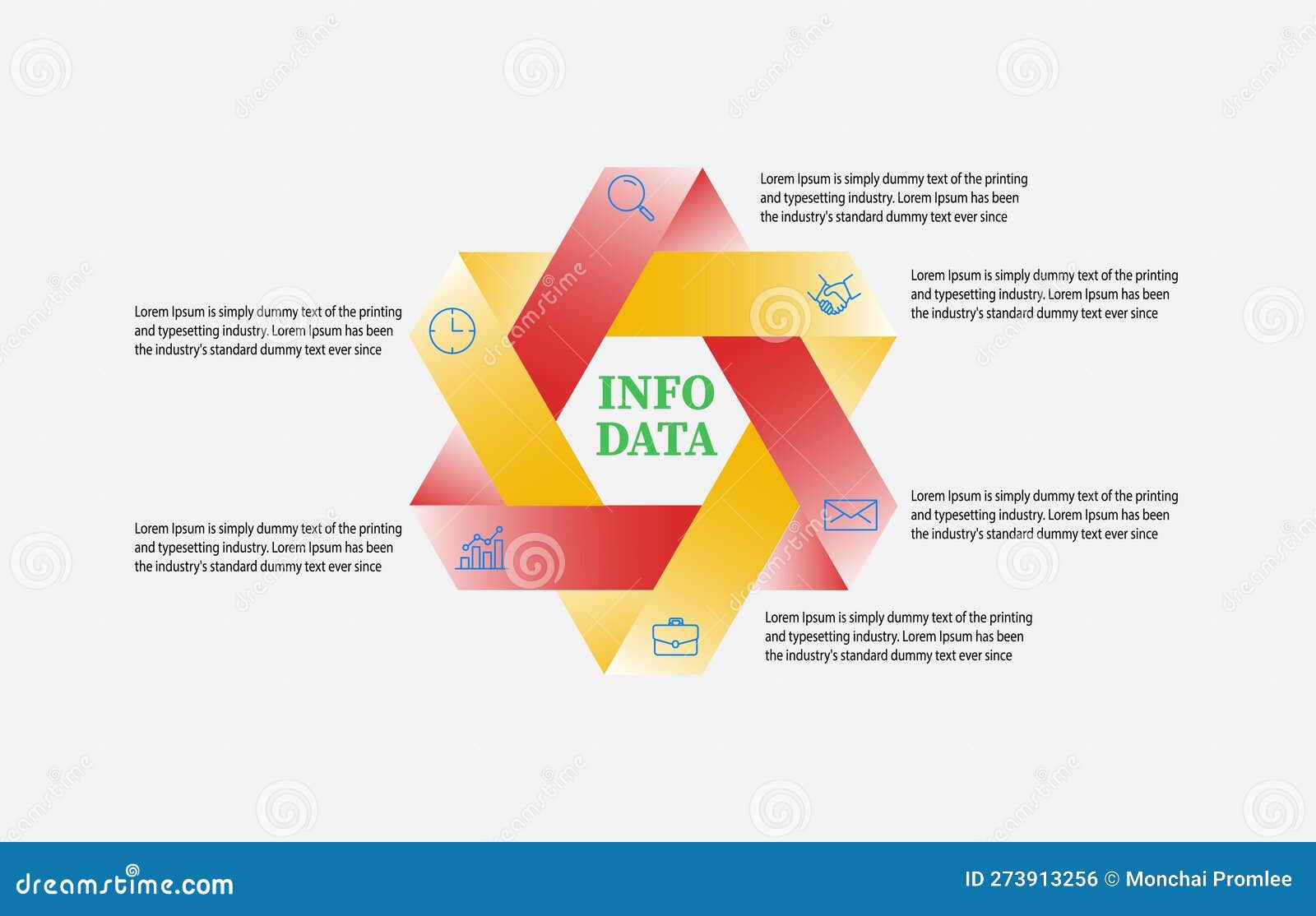 The 6-Step Triangular Infographic Is A Versatile, Modern Template ...