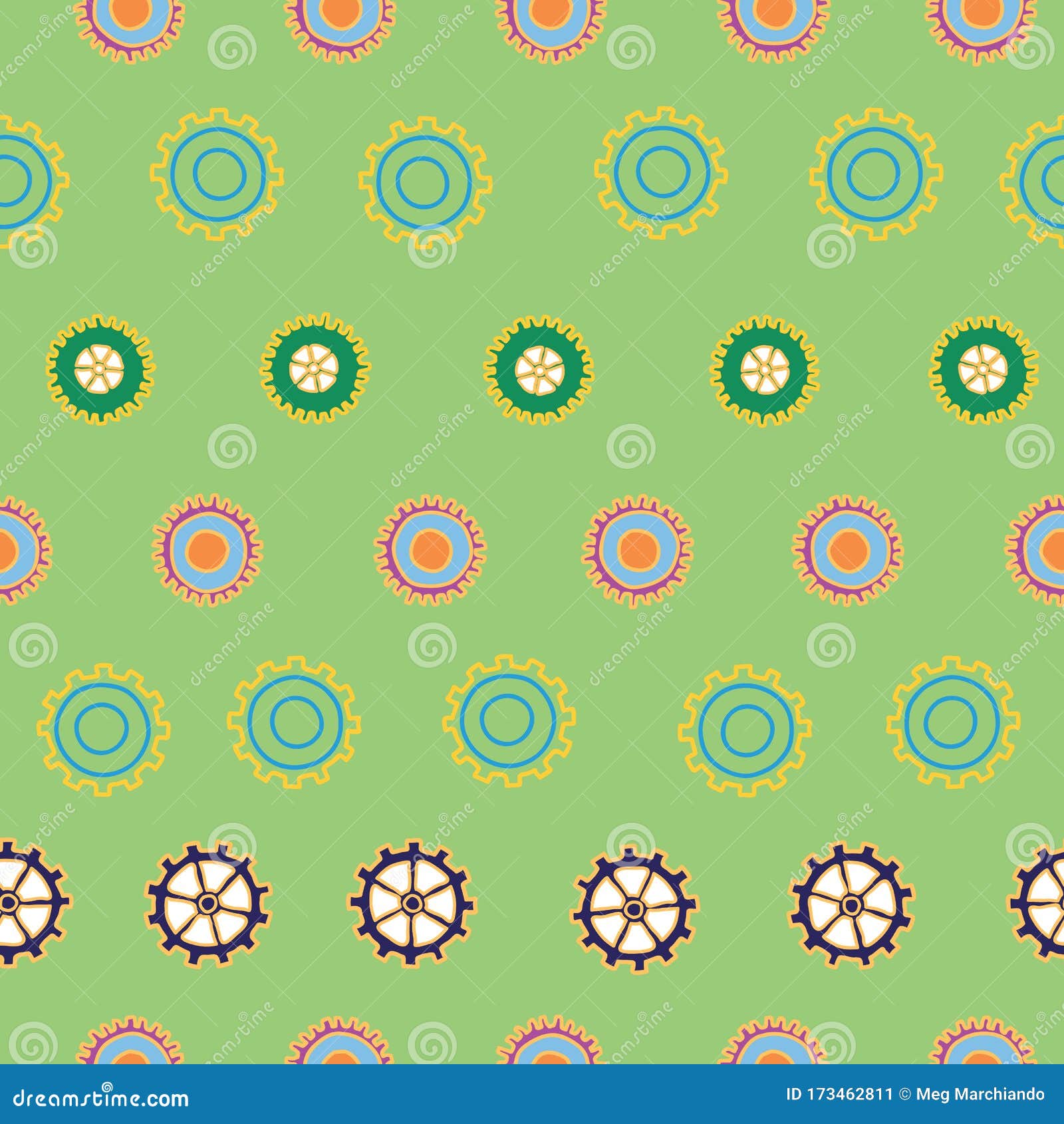 Step Up Gears and Cogs Repeat Pattern Vector Stock Vector - Illustration of rows, cartoon: 173462811