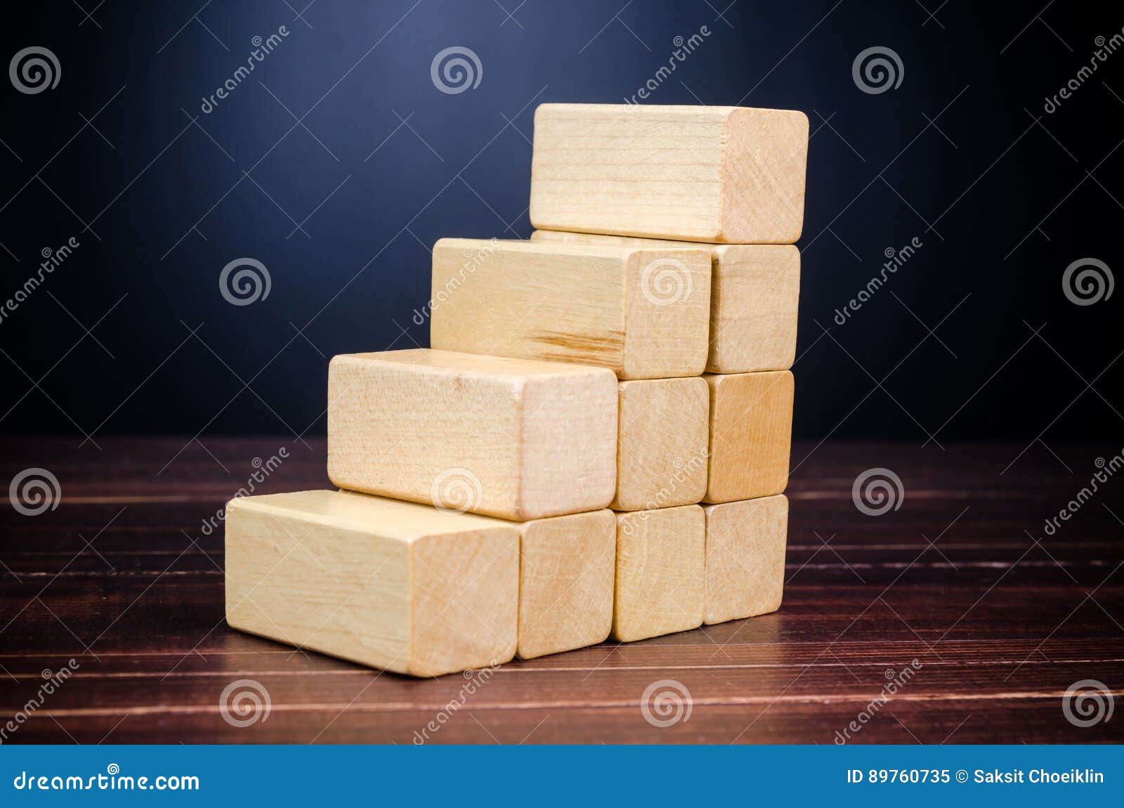 Step up from wooden block stock image. Image of block - 89760735
