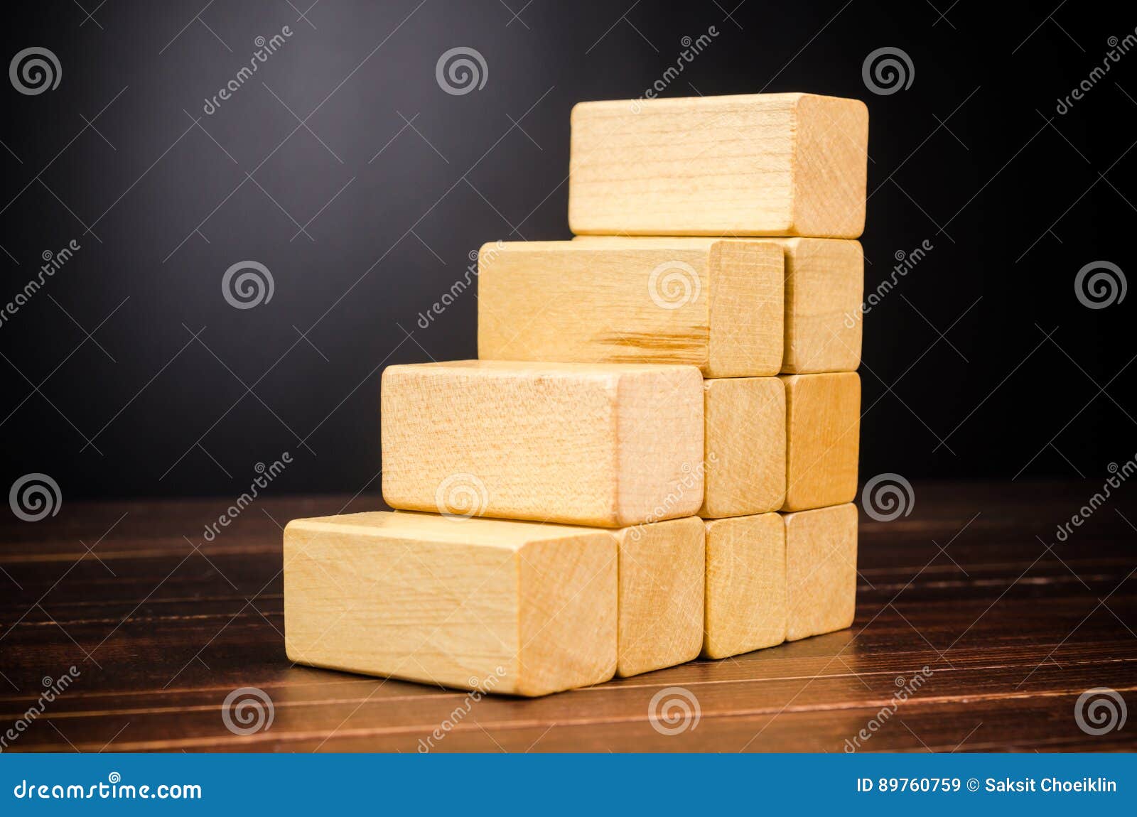 Step up from wooden block stock image. Image of create - 89760759