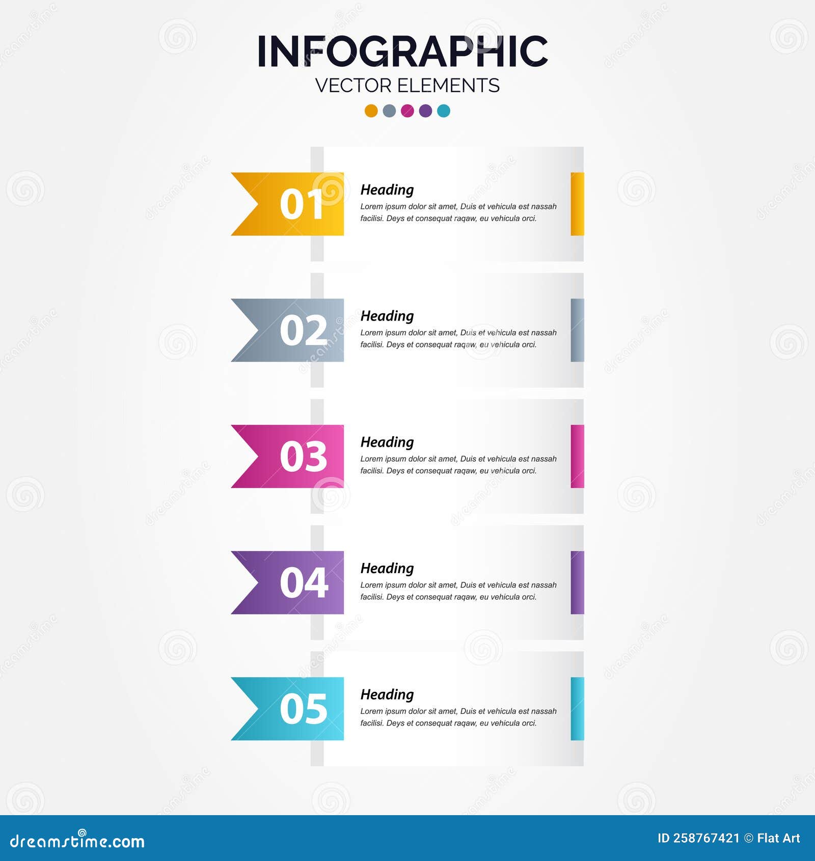 5 Step Useful Banners for Vertical Infographic Stock Vector ...