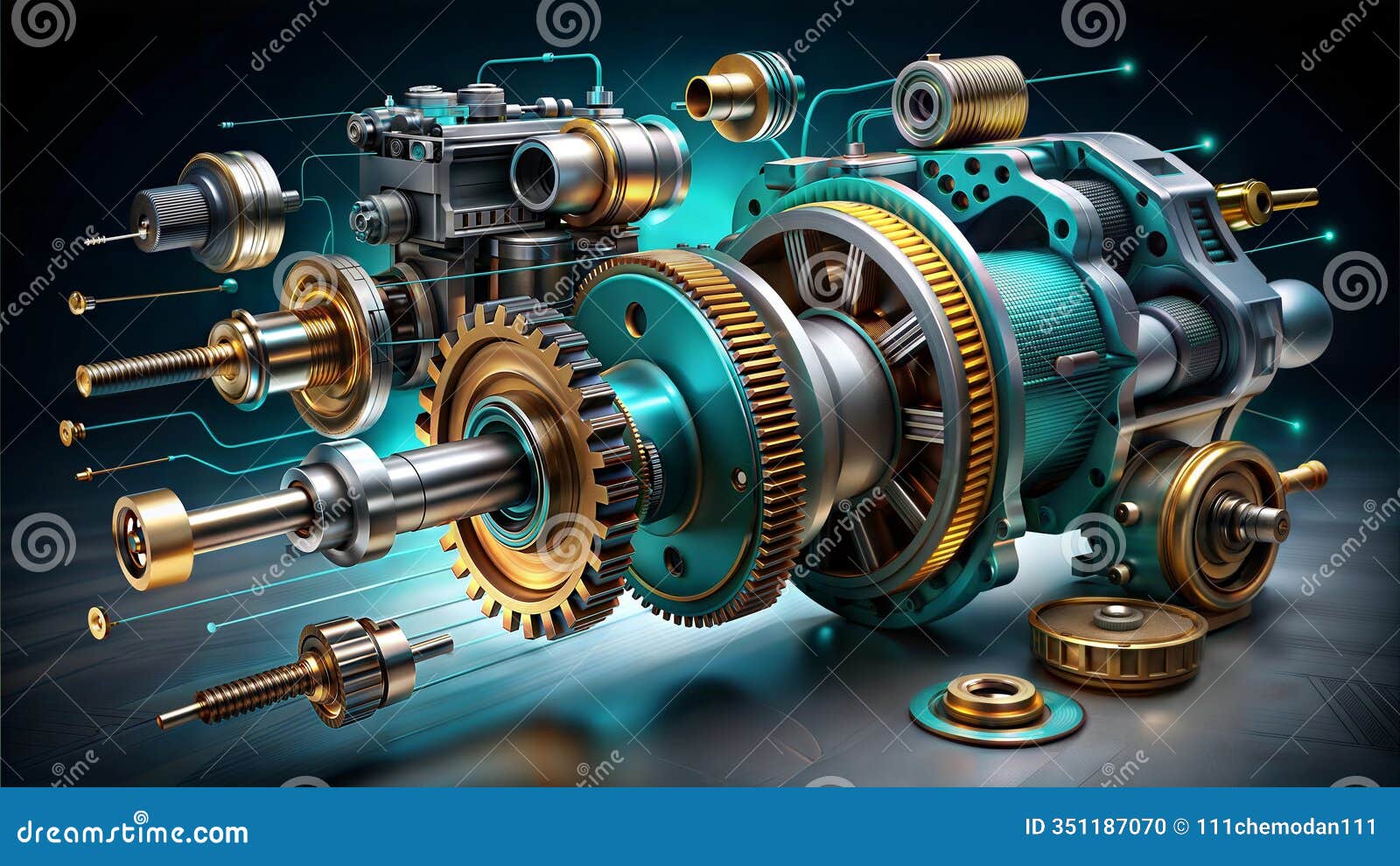 Step-by-Step Visual Guide To a Disassembled Car Engine with Gear ...