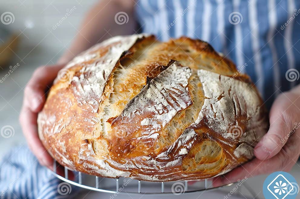 A Stepbystep Visual Guide To Making Artisan Bread Showcasing the Mixing ...