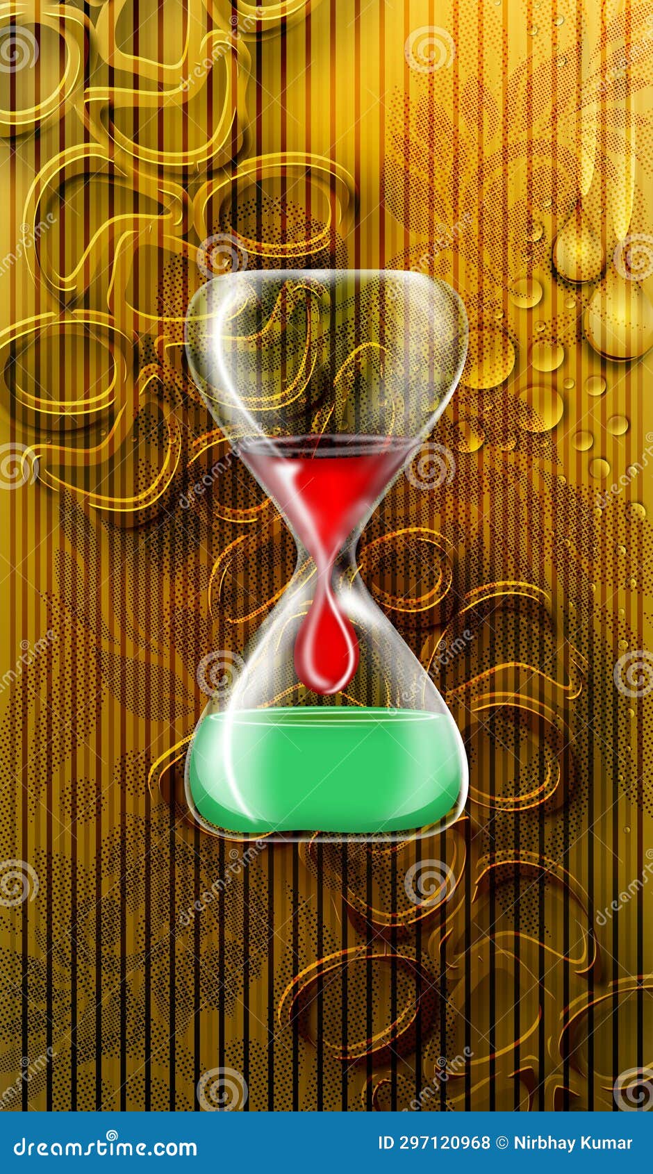 Time Machine, Where the Transformation from Red To Green Stock ...