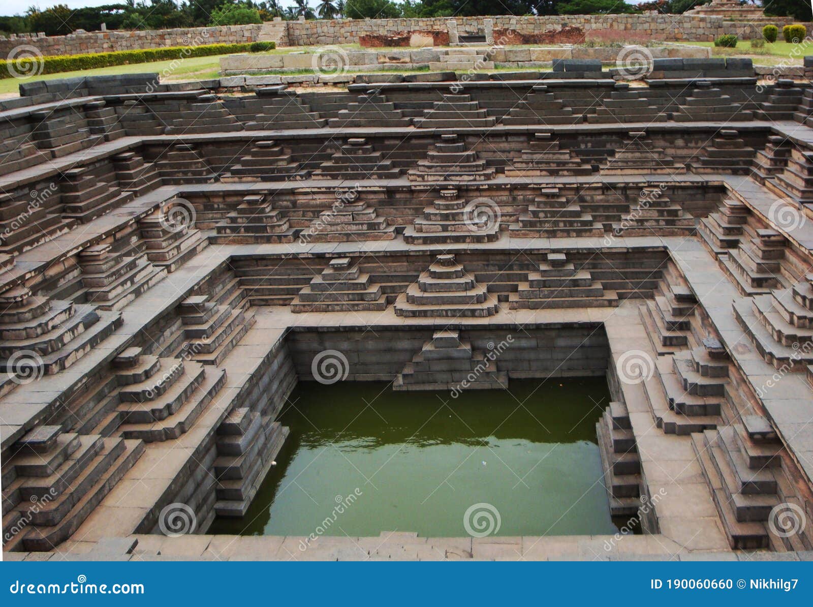 Step Water Tank Ancient Carving Stock Photo - Image of tank, ancient ...