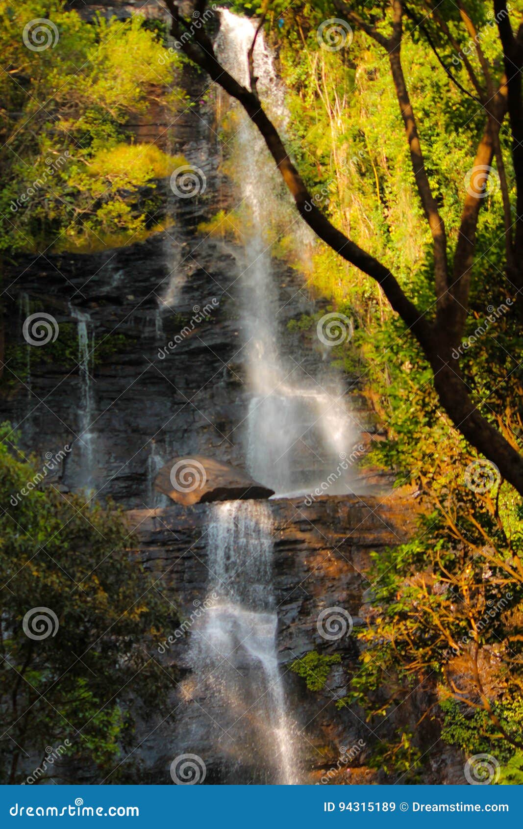 Step waterfall stock image. Image of dark, rainy, click - 94315189