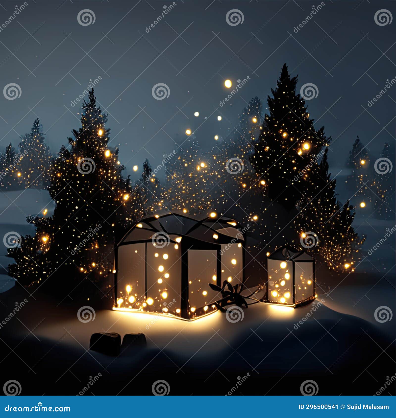 Whirlwind of Lights: Generative by AI Stock Illustration - Illustration ...