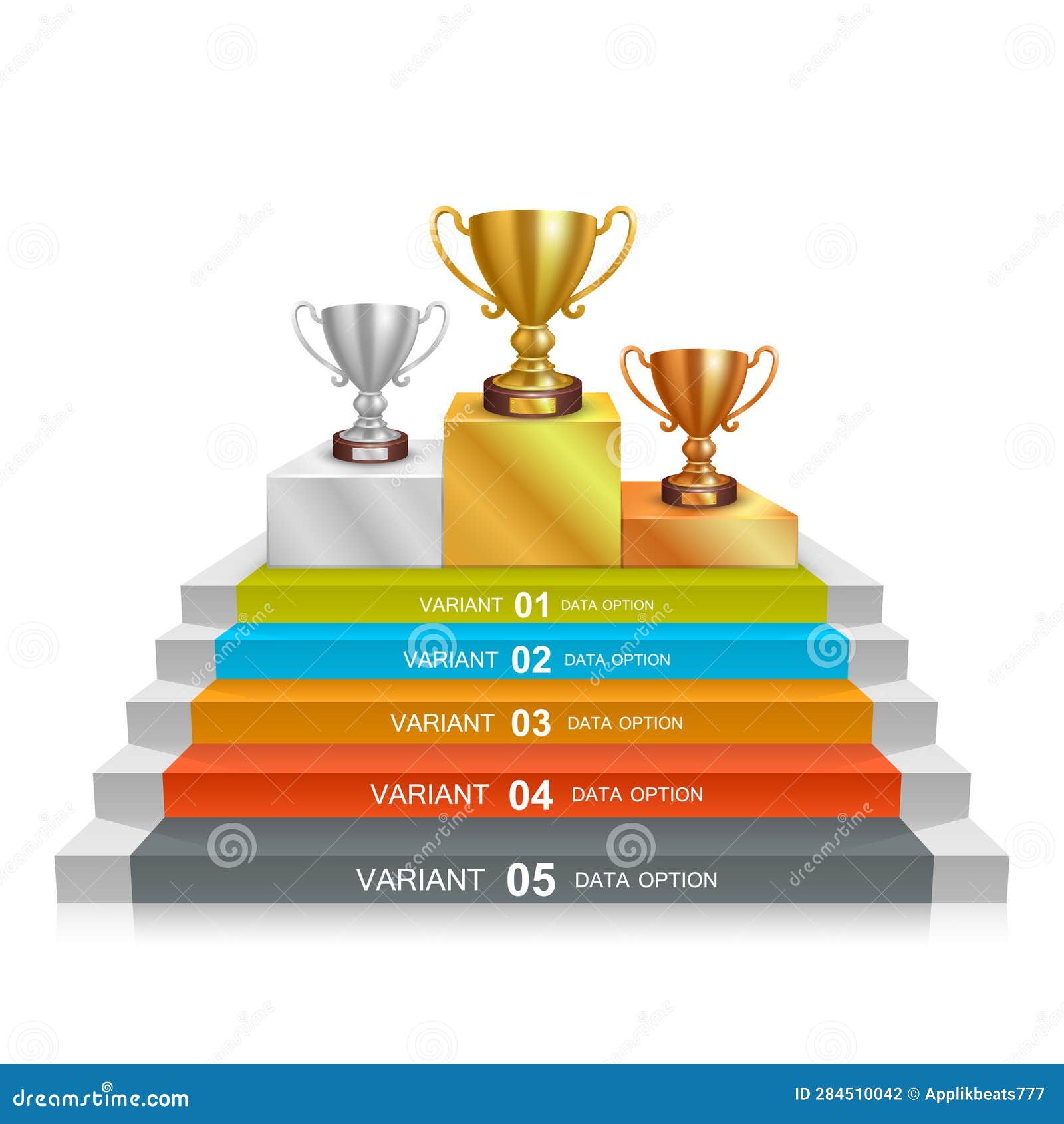 Step winner cup stock vector. Illustration of business - 284510042