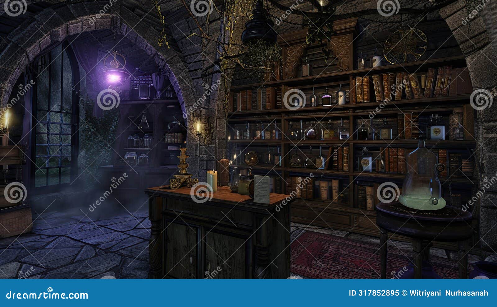 Step into the Wizard is Alchemy Chamber . Generative Ai Stock ...