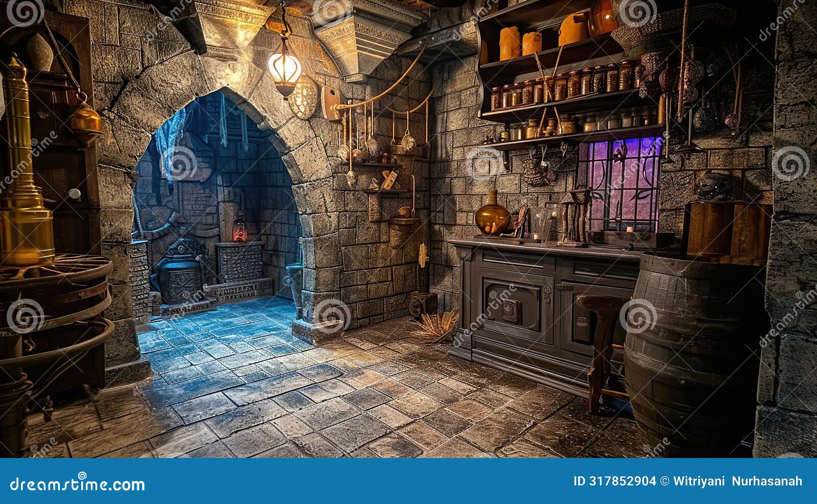 Step into the Wizard is Alchemy Chamber . Generative Ai Stock ...