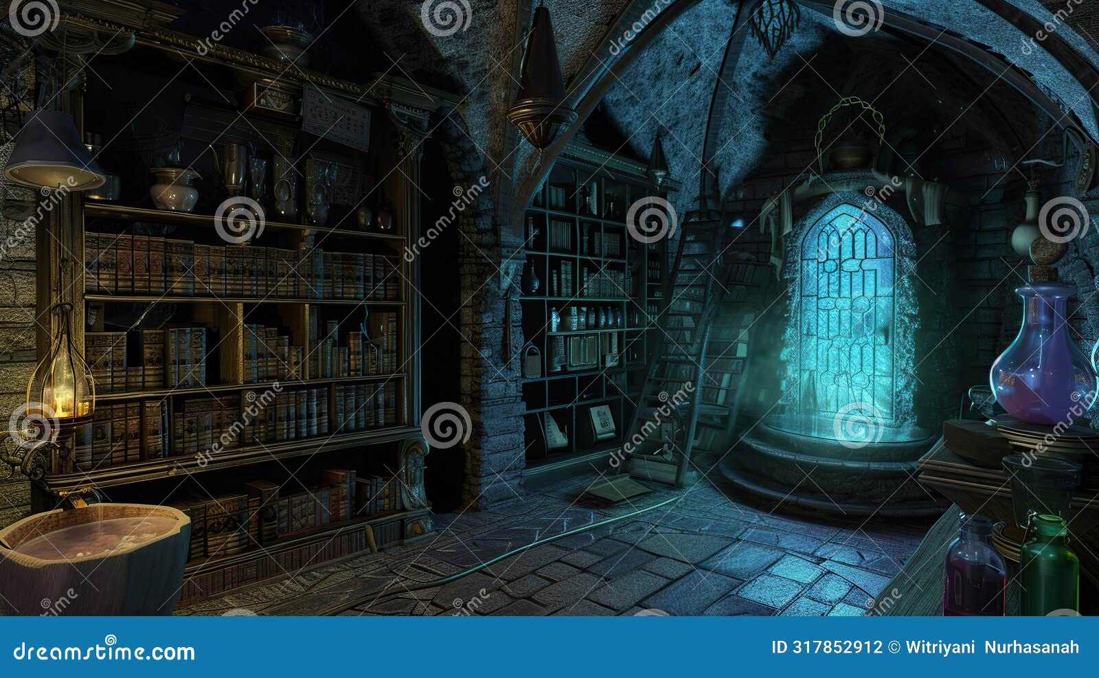 Step into the Wizard is Alchemy Chamber . Generative Ai Stock ...