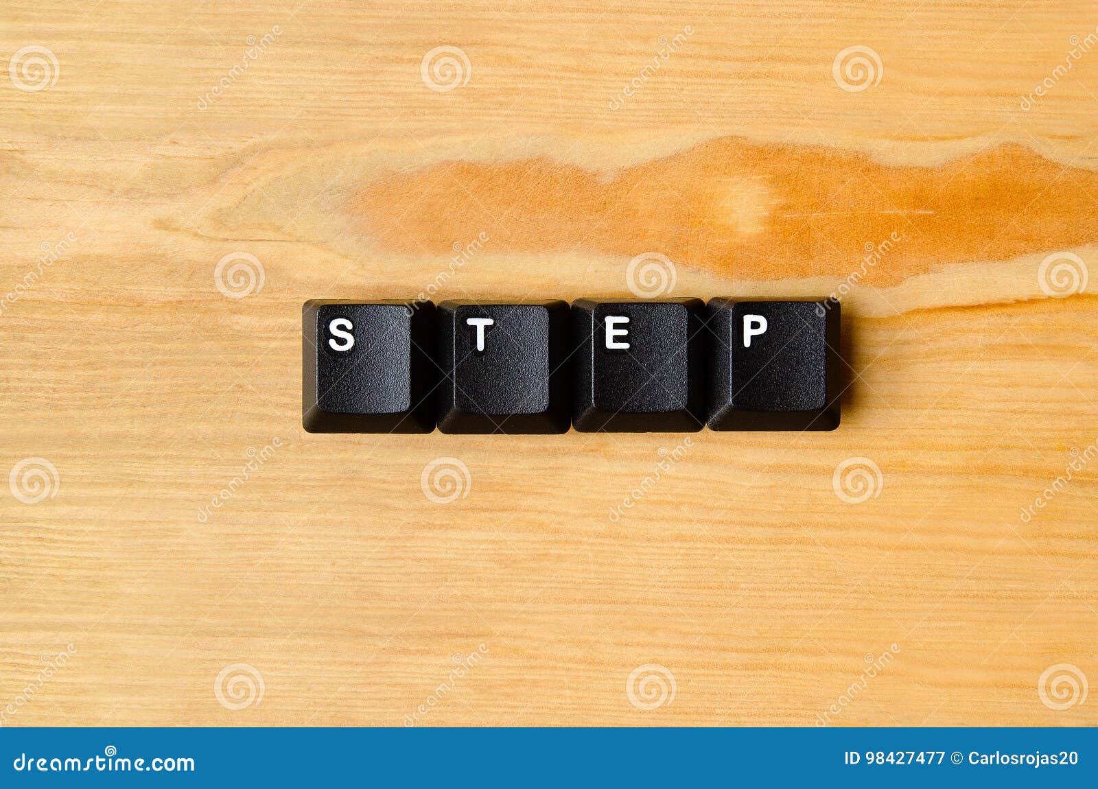 Step Word On Stairs Or Ladder On Yellow Background Royalty-Free Stock ...