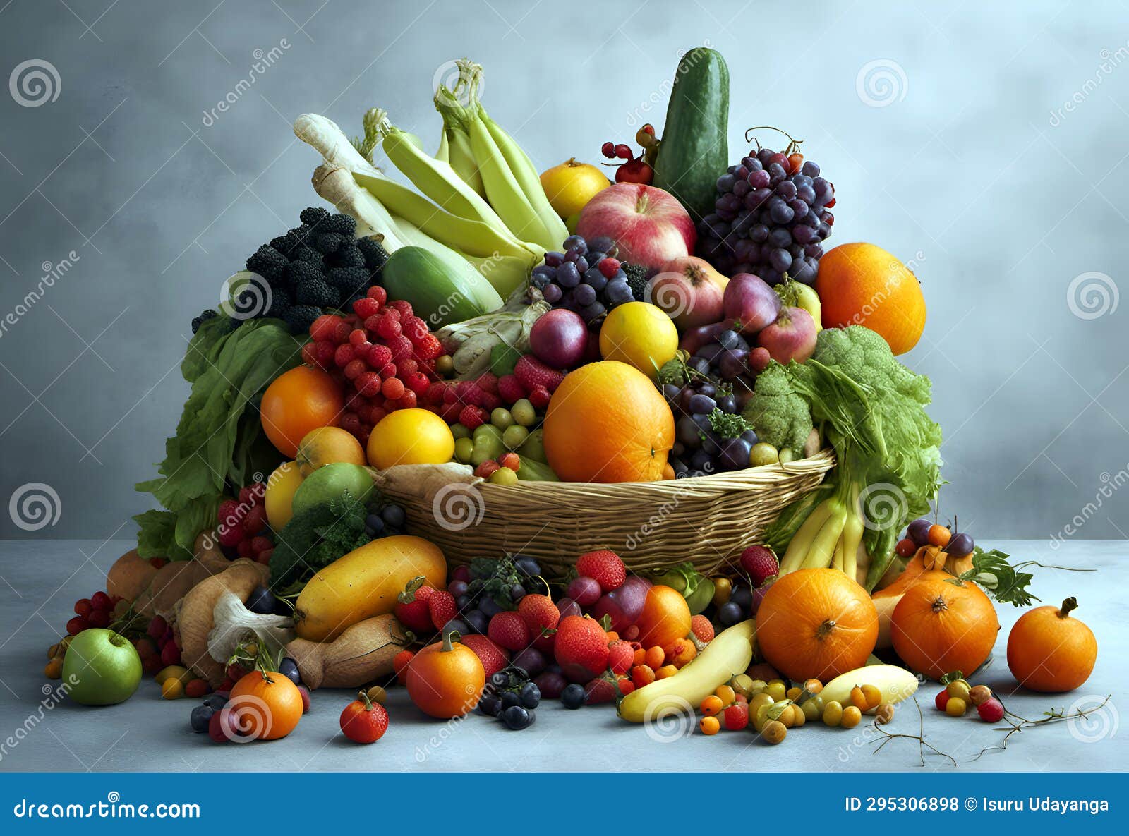 Cornucopia Overflows with Vibrant Array of Fruits and Vegetables ...