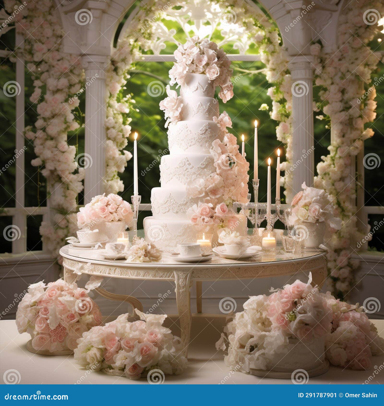 A Slice of Paradise: the Alluring Cake Ceremony Stock Illustration ...
