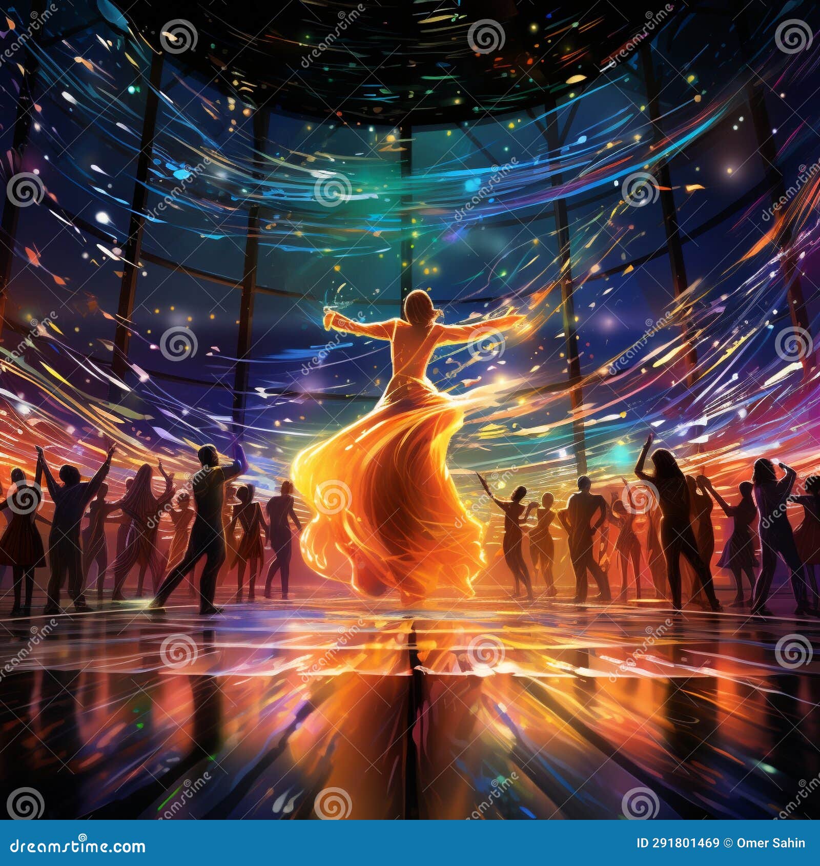 Midnight Mirage: a Mesmerizing Display of Dance and Illusion Stock ...