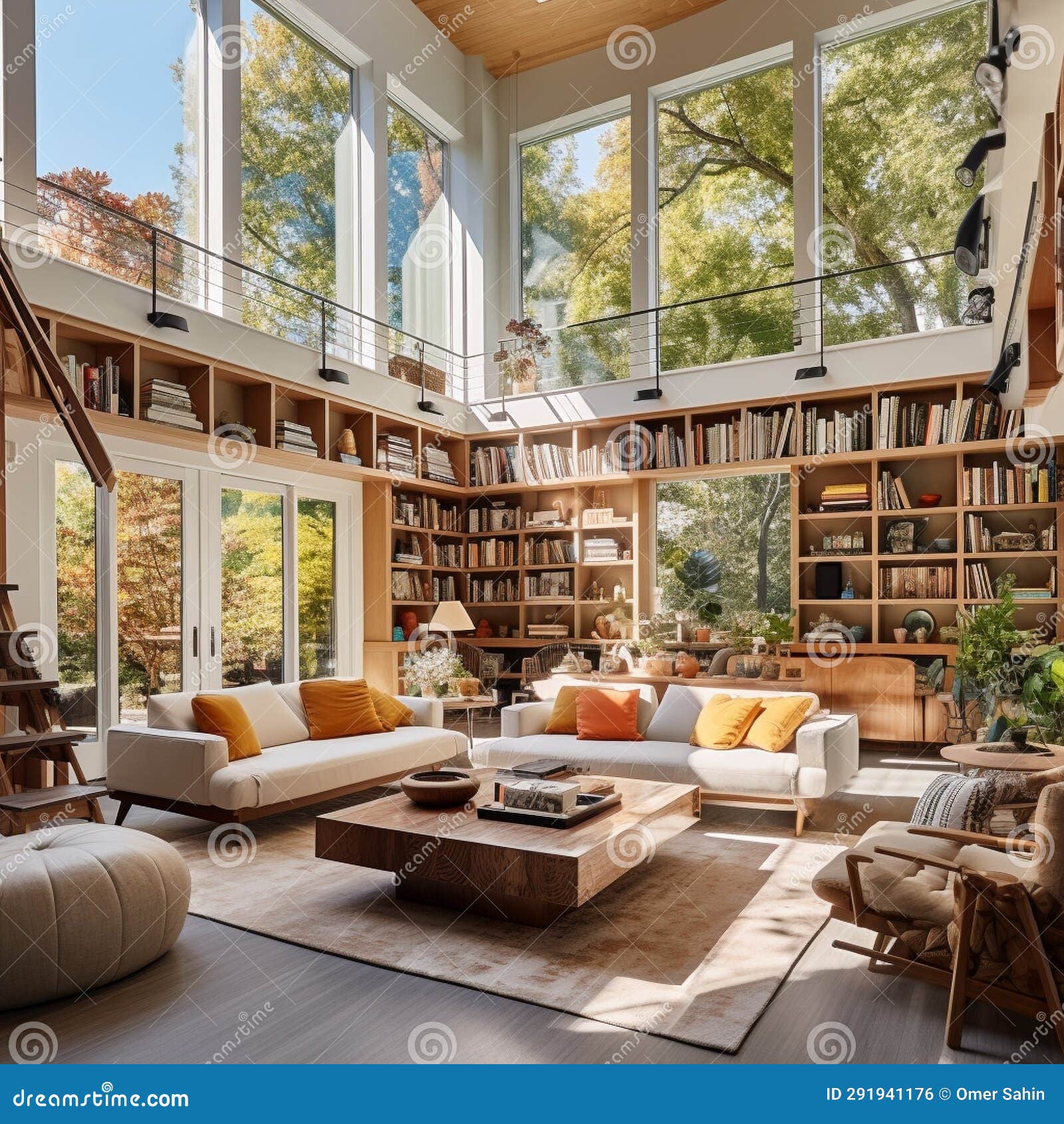 Between the Pages: Open Concept Library Interiors Stock Photo - Image ...