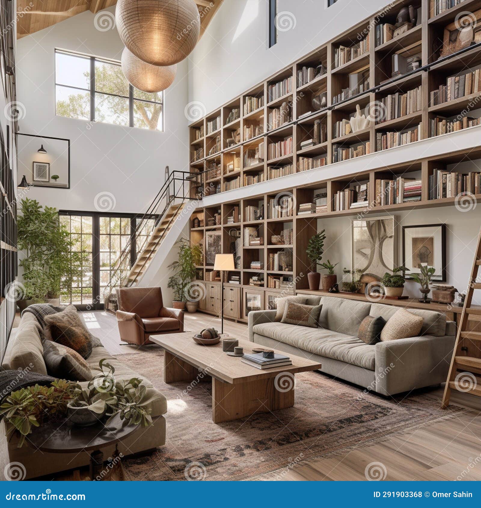 Between the Pages: Open Concept Library Interiors Stock Photo - Image ...