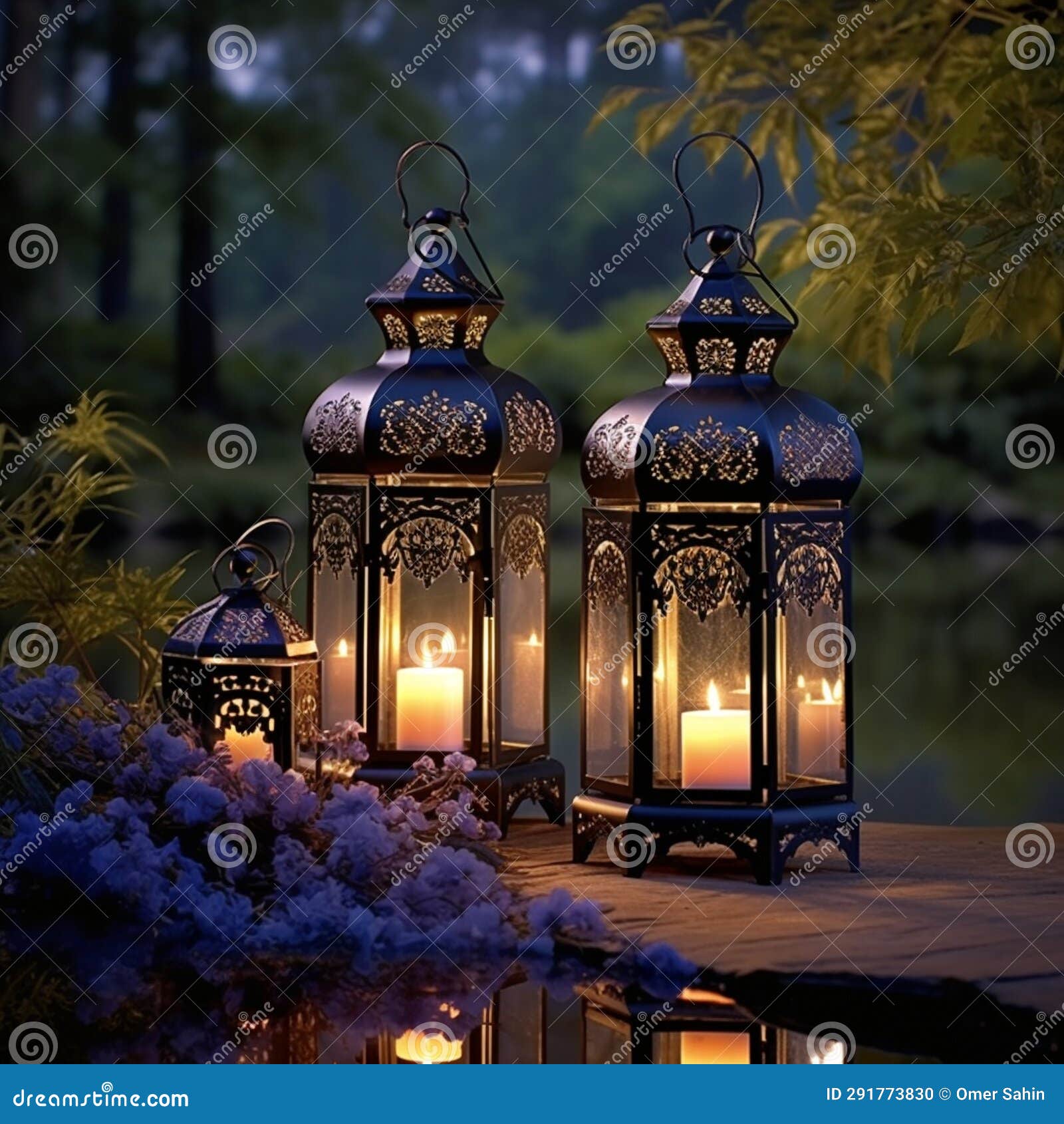 Enchanted Twilight: Floating Purple Rose In Mystical Forest Royalty ...