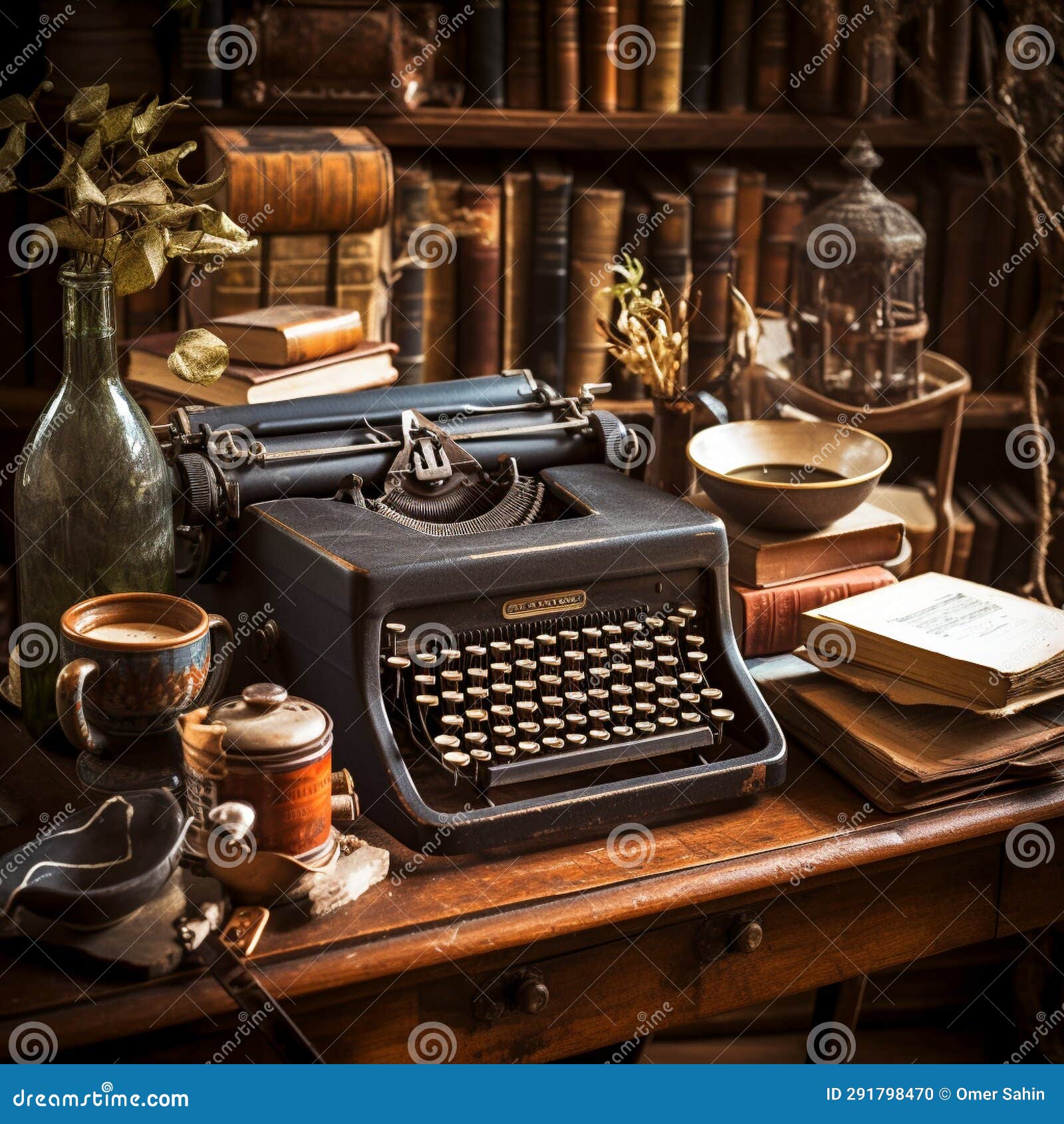 Vintage Vibes: the Allure of Old-Fashioned Typewriters Stock Photo ...