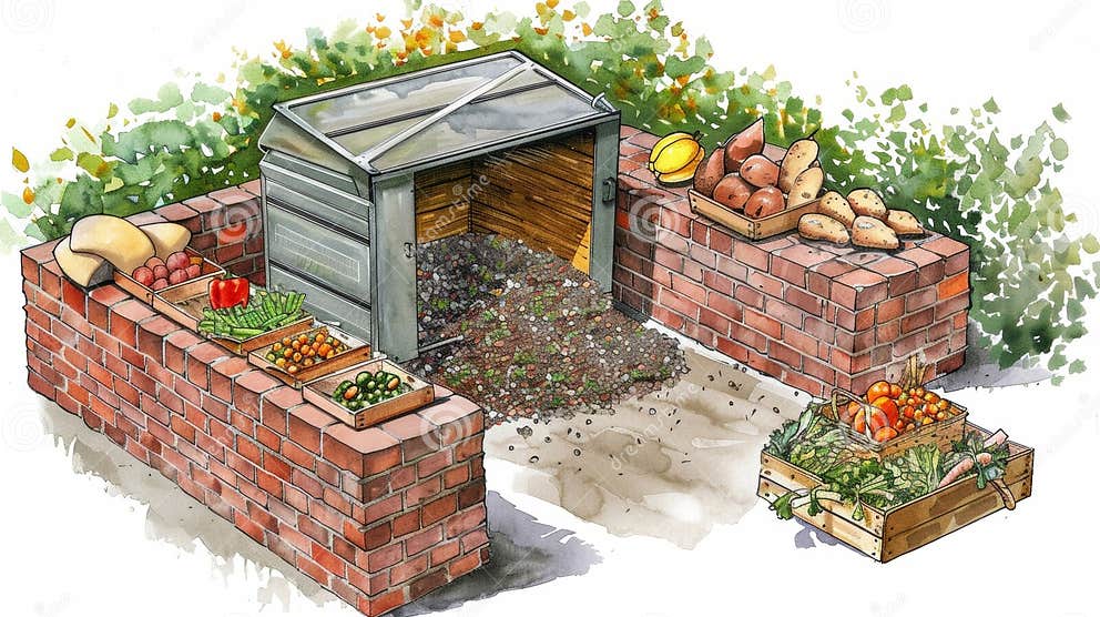 A Stepbystep Graphic on How To Build a DIY Compost Bin Using Common ...