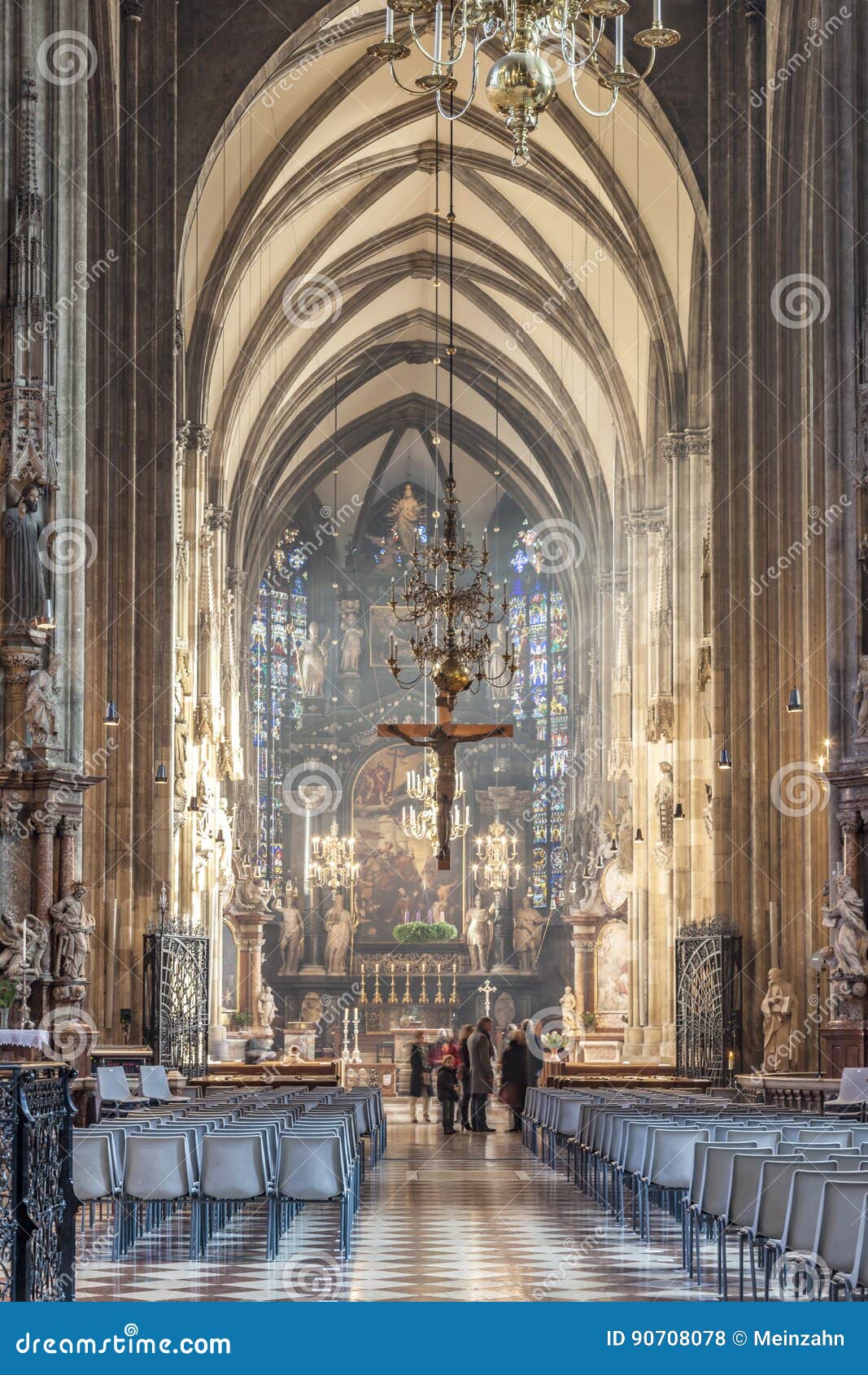 Stephans Dome in Vienna from Inside Editorial Stock Photo - Image of ...