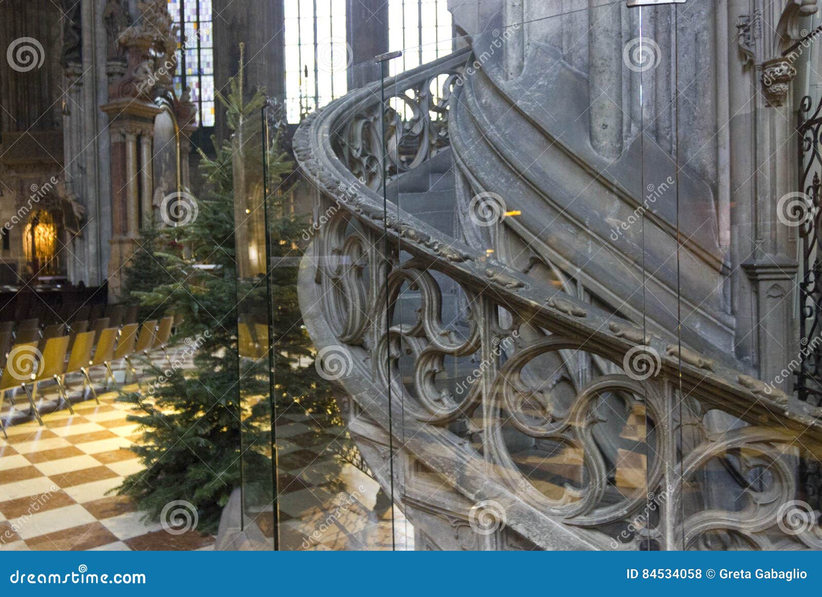 Stephansdom Cathedral Interior in Vienna, Austria Editorial Stock Photo ...