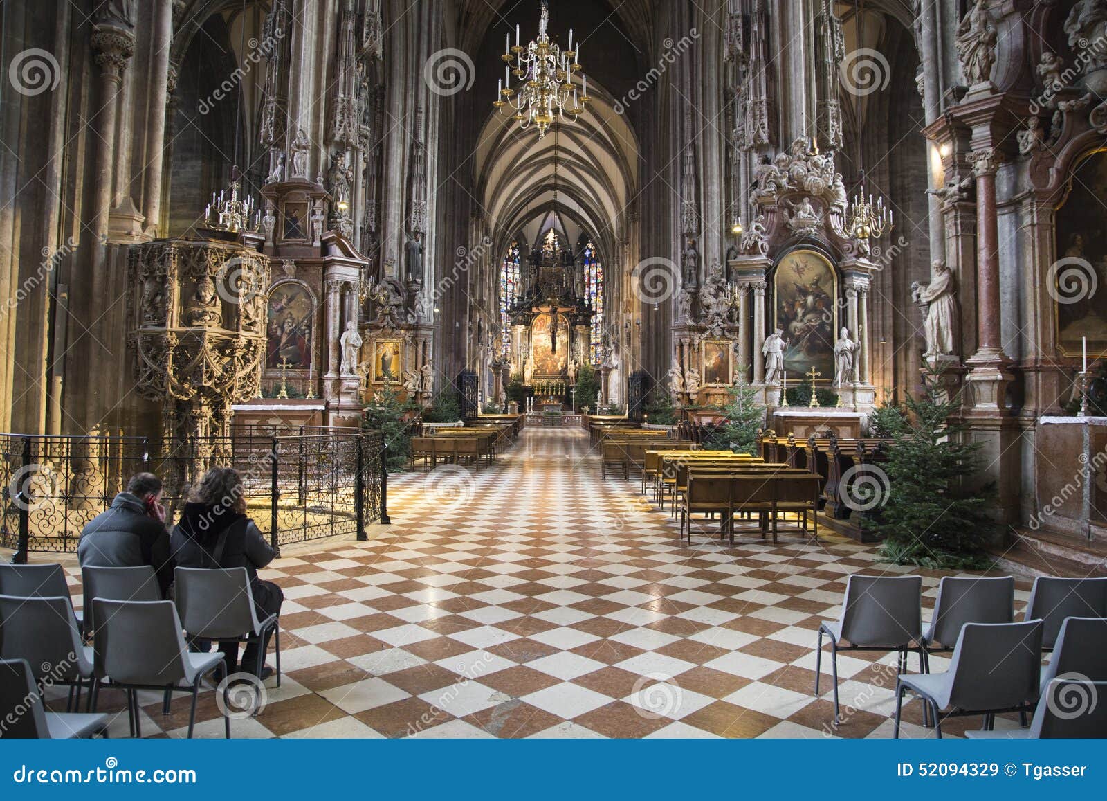 Stephansdom Inside Horizontal Editorial Stock Image - Image of material ...
