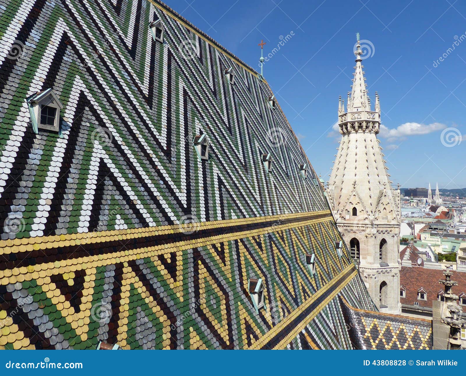 Stephansdom stock photo. Image of city, tower, roof, wien - 43808828