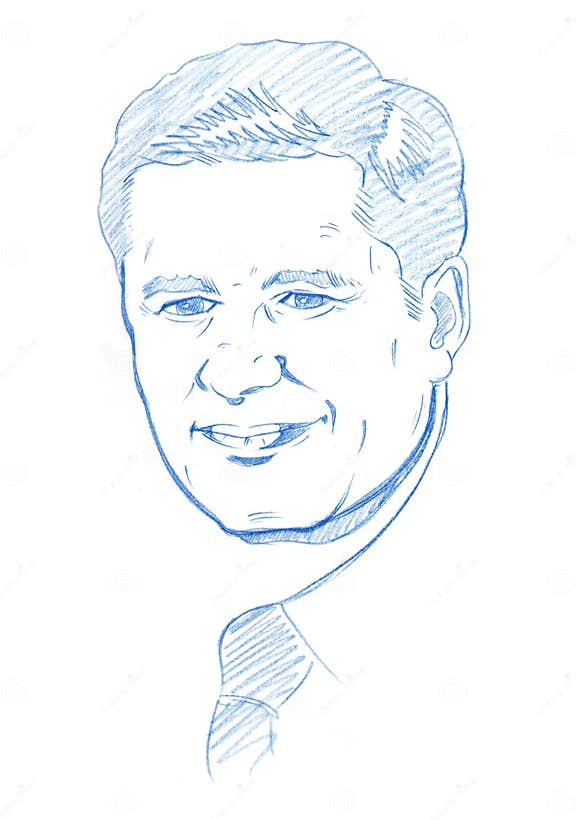 Stephen Harper Portrait - Pencil Version Editorial Stock Image ...