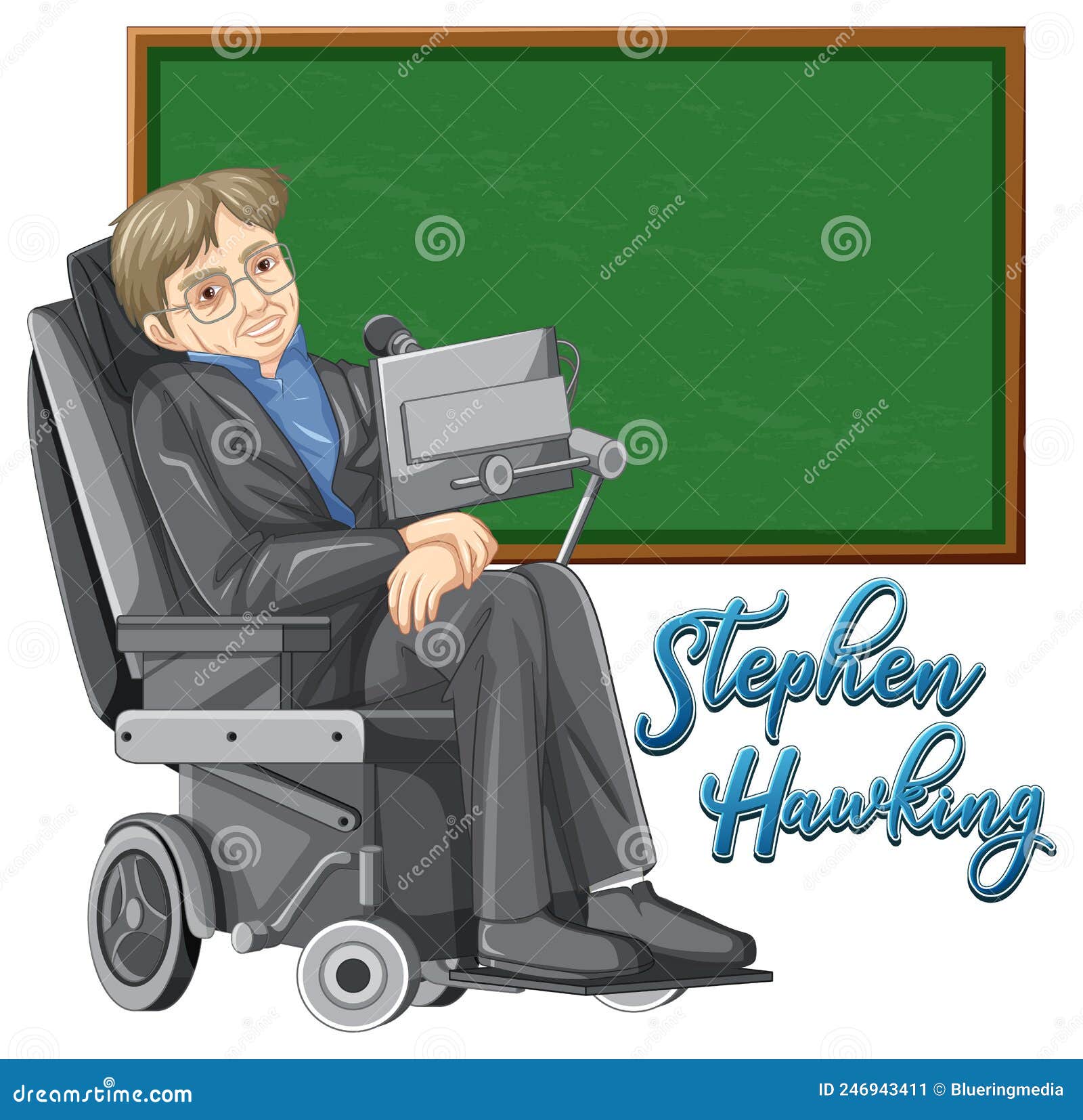 Stephen Hawking Cartoon Character Stock Vector - Illustration of ...