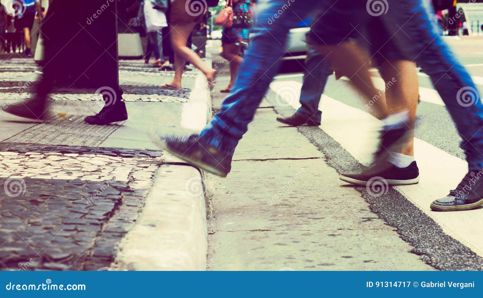 Steping in the sidewalk stock image. Image of street - 91314717