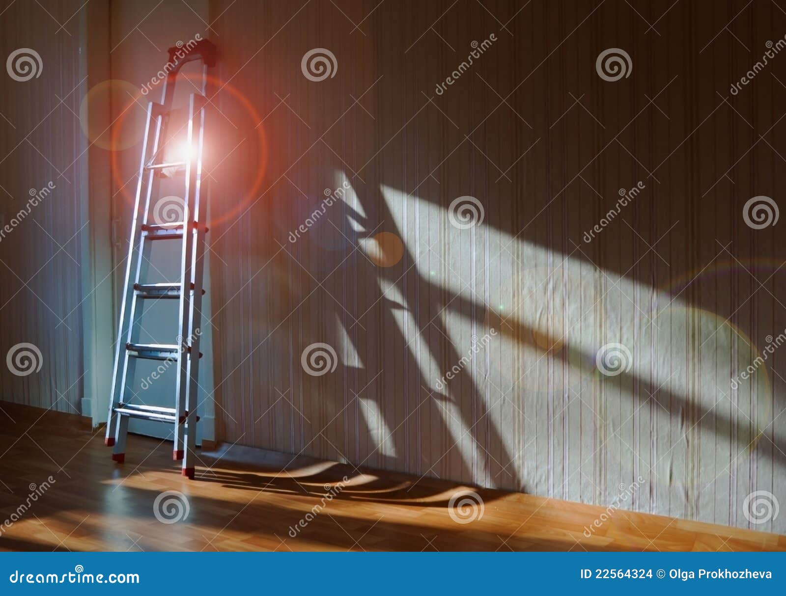 Stepladder stock photo. Image of wall, step, interior - 22564324