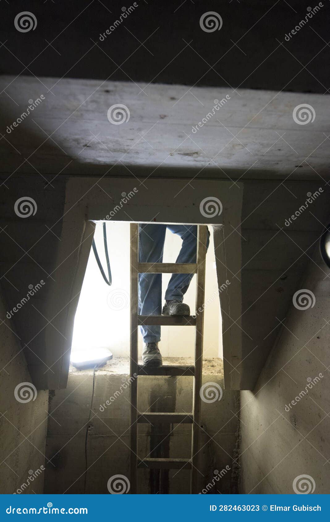 A Stepladder for Climbing Up Stock Image - Image of prevention, fall ...