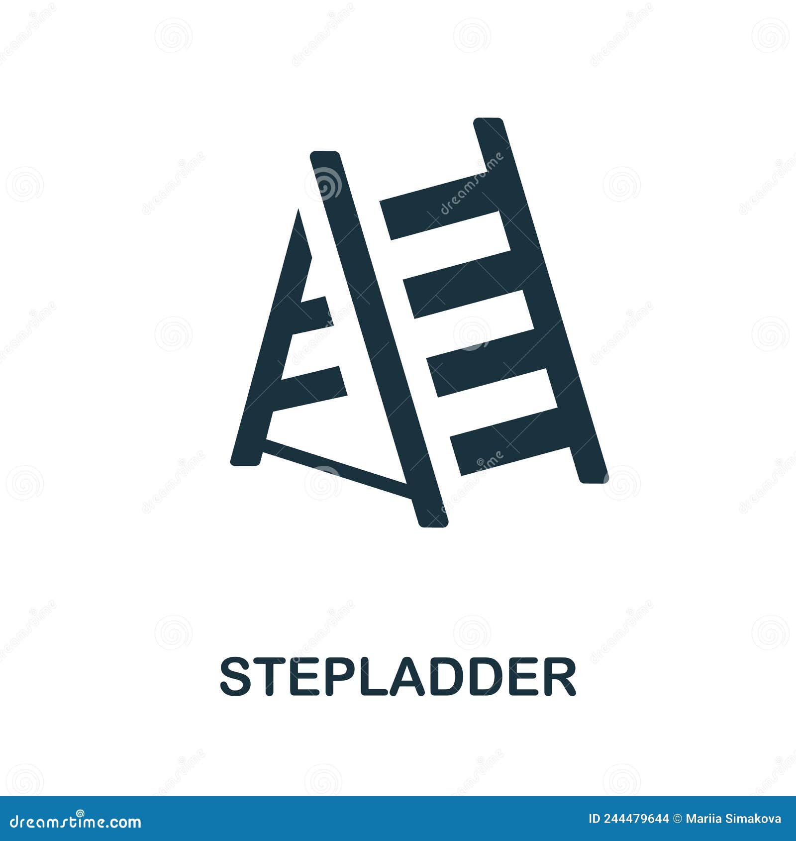 Stepladder Icon. Simple Element from Construction Collection. Creative ...