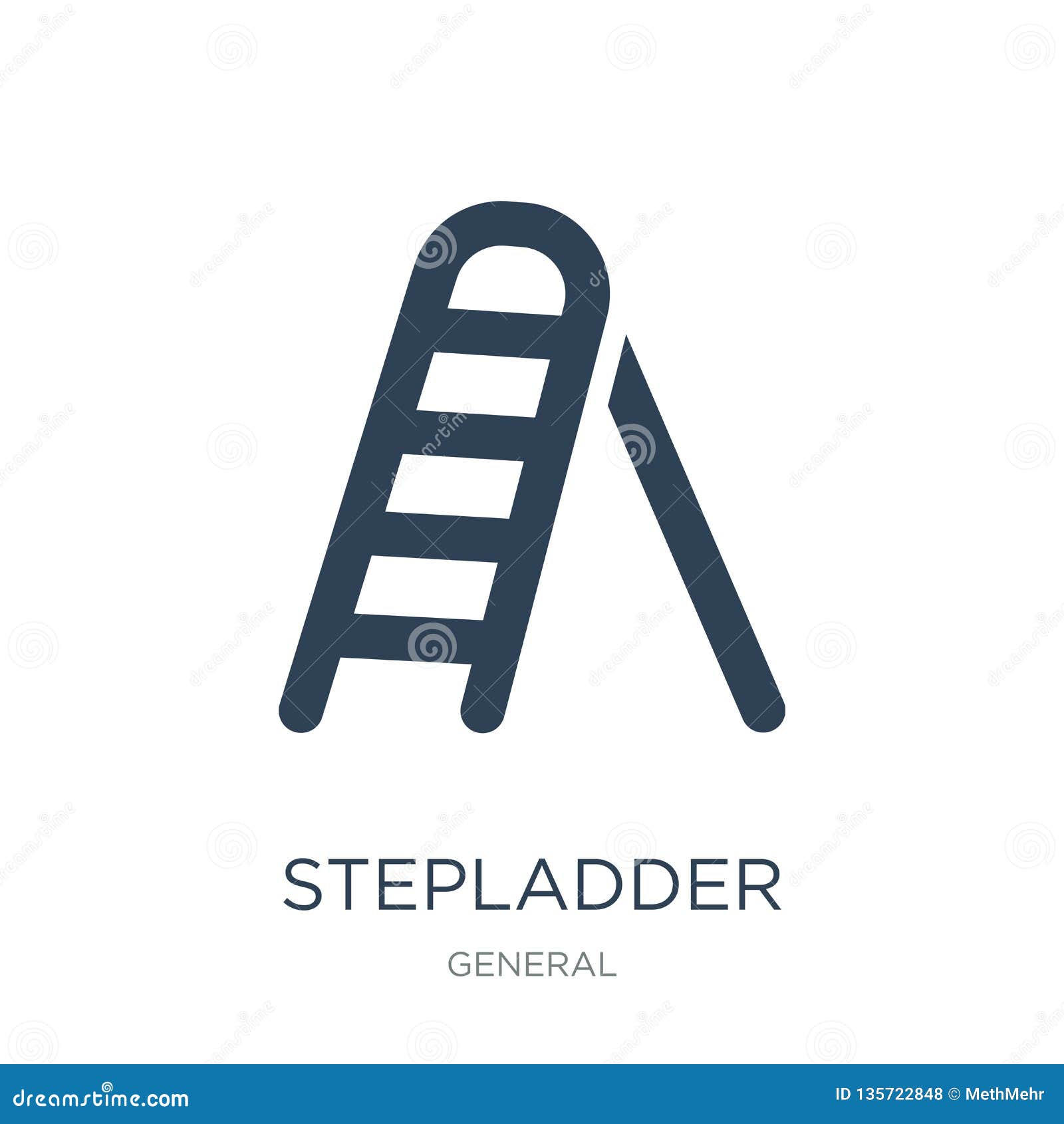 Stepladder Icon in Trendy Design Style. Stepladder Icon Isolated on ...