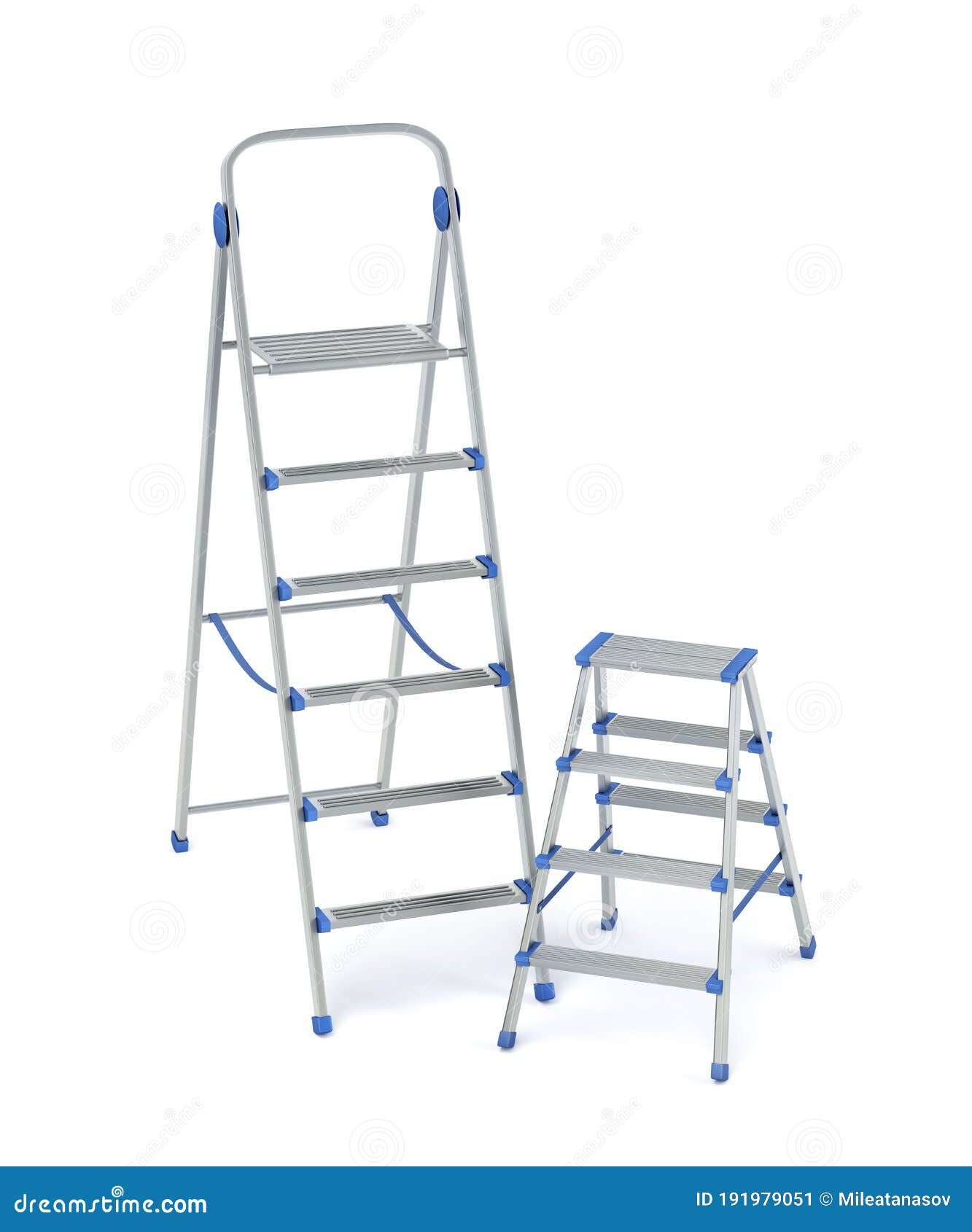 Aluminum Ladders With Different Sizes Royalty-Free Stock Photo ...