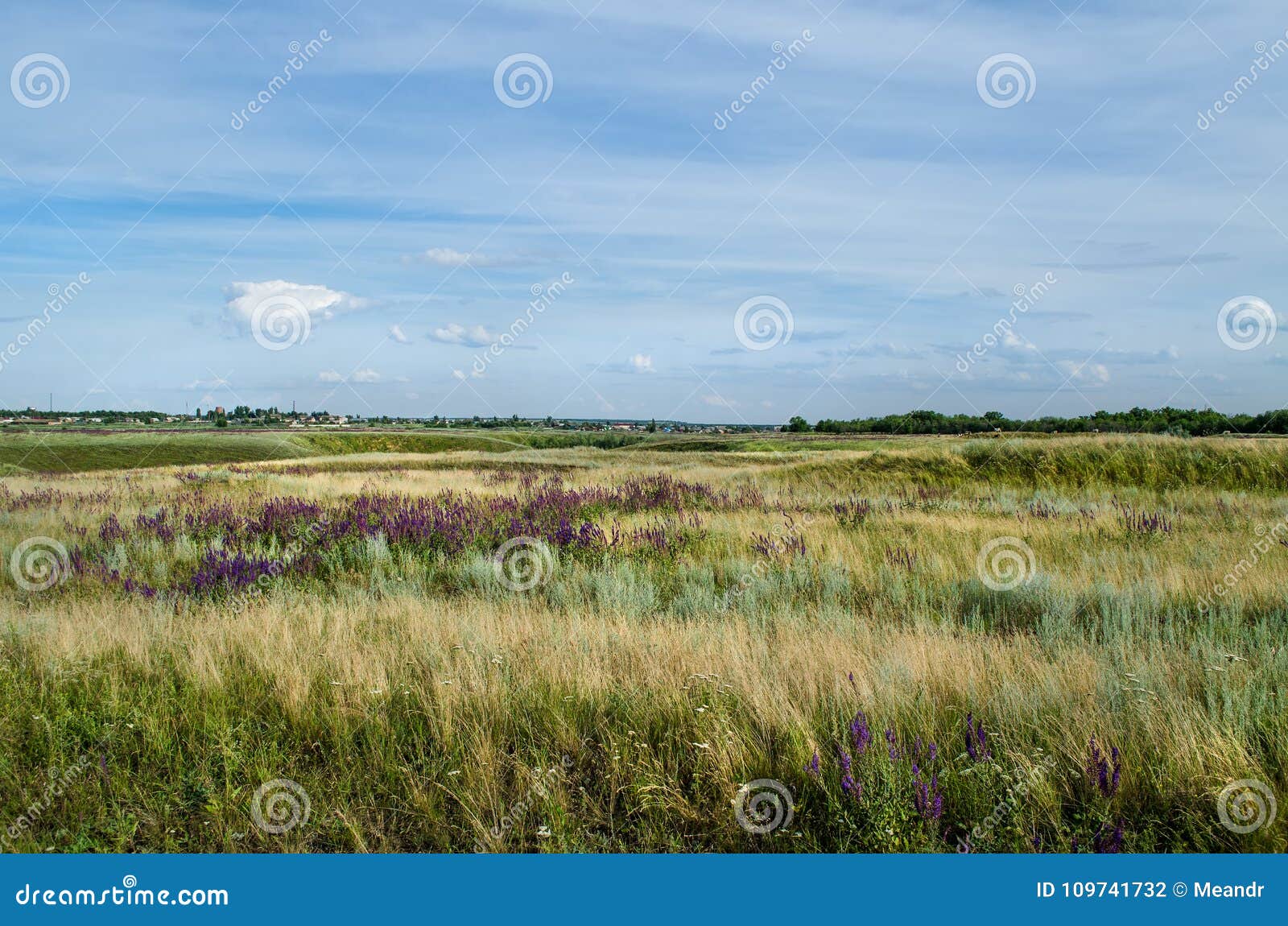 Steppa russa fotografia stock. Immagine di fiume, nave - 109741732