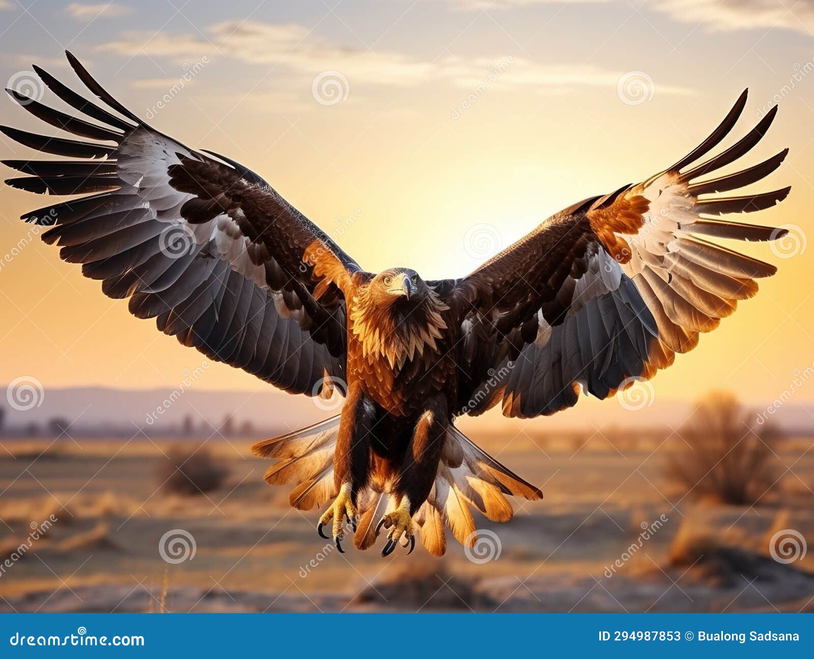 Steppe Eagle Royalty-Free Cartoon | CartoonDealer.com #294987851