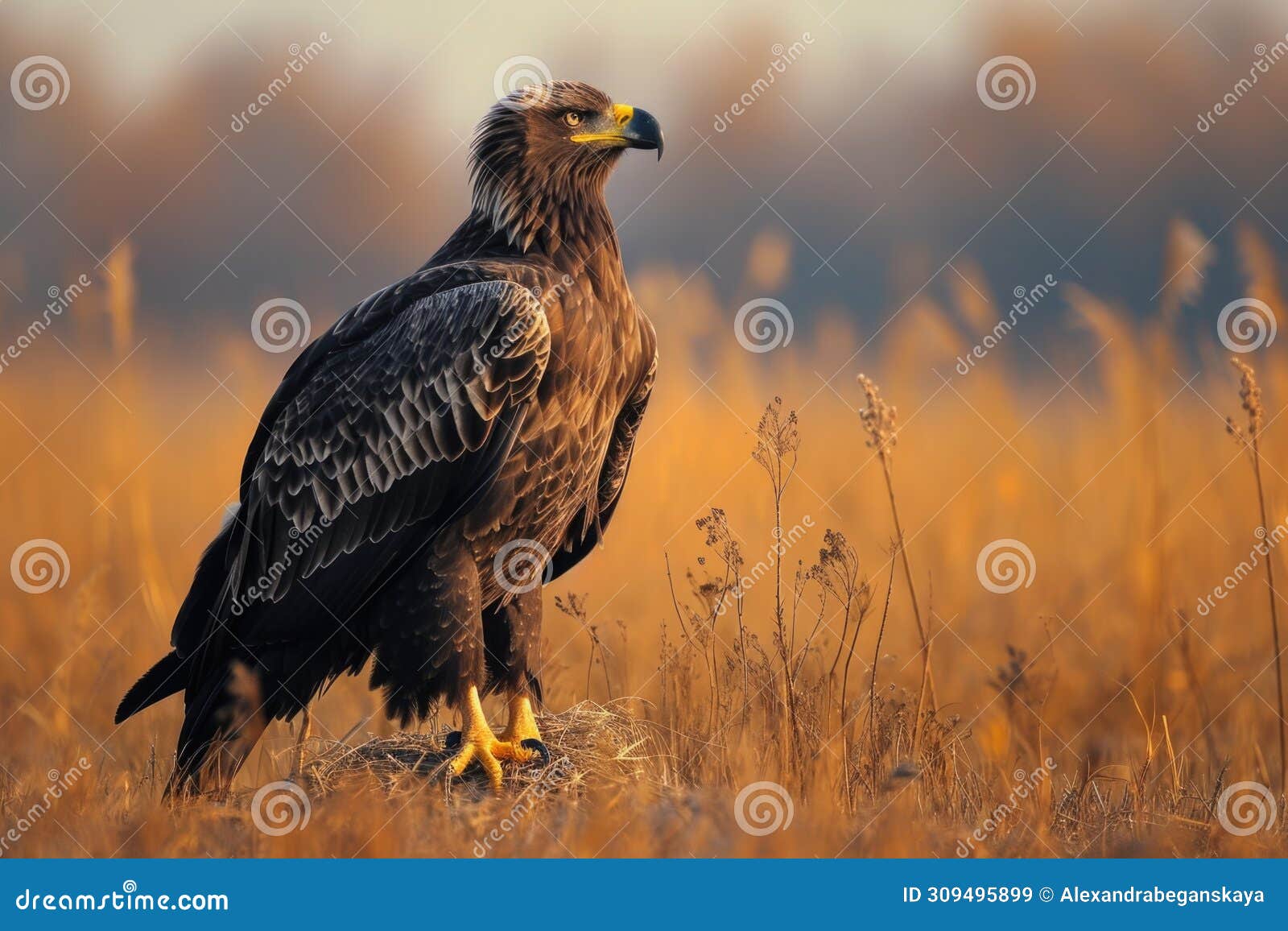 Steppe Eagle stock illustration. Illustration of golden - 309495899