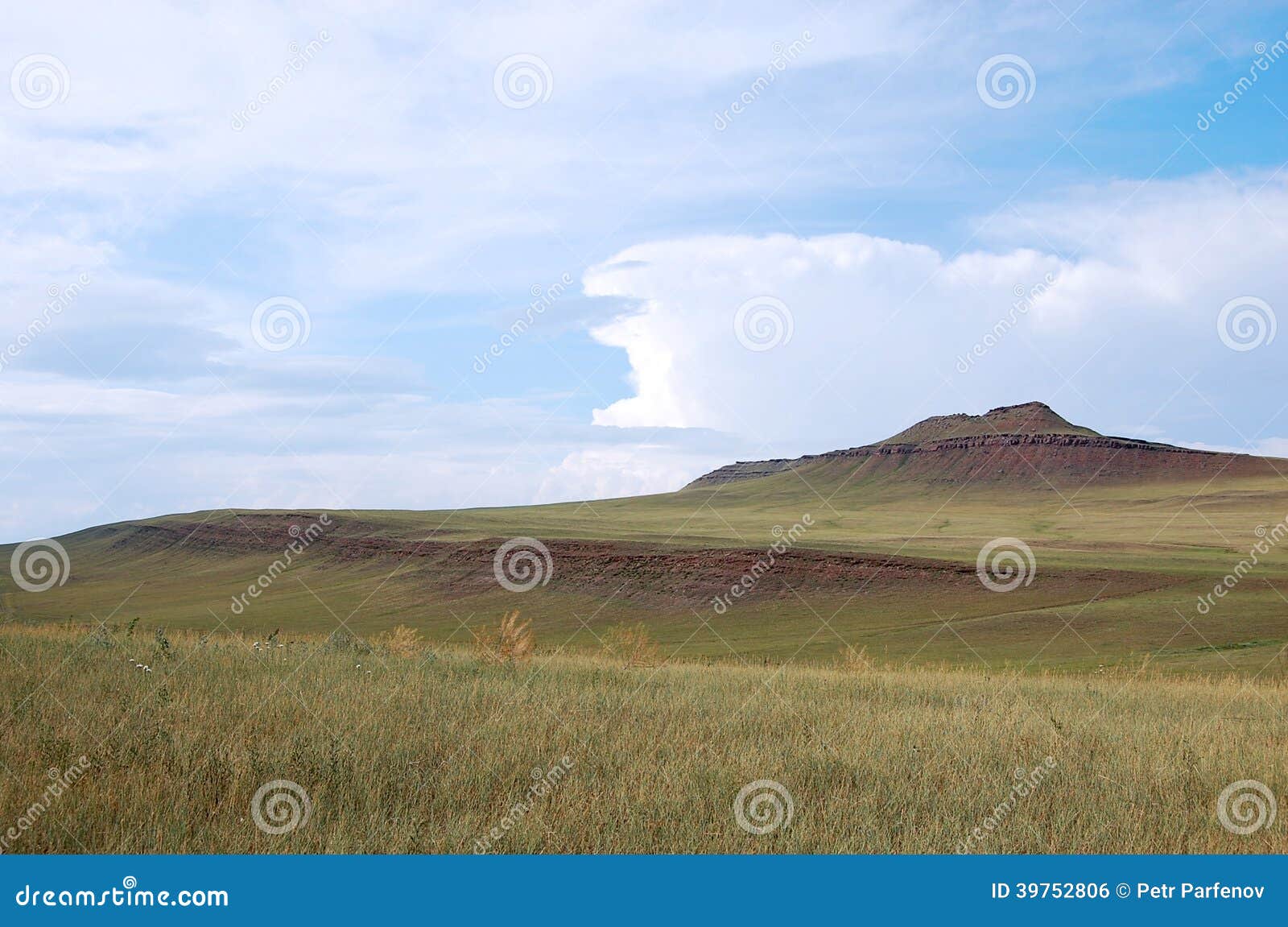 Steppe landscape stock photo. Image of solitude, hill - 39752806