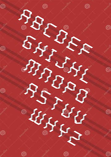 Stepped Alphabet Letters Design Stock Vector - Illustration of effect ...