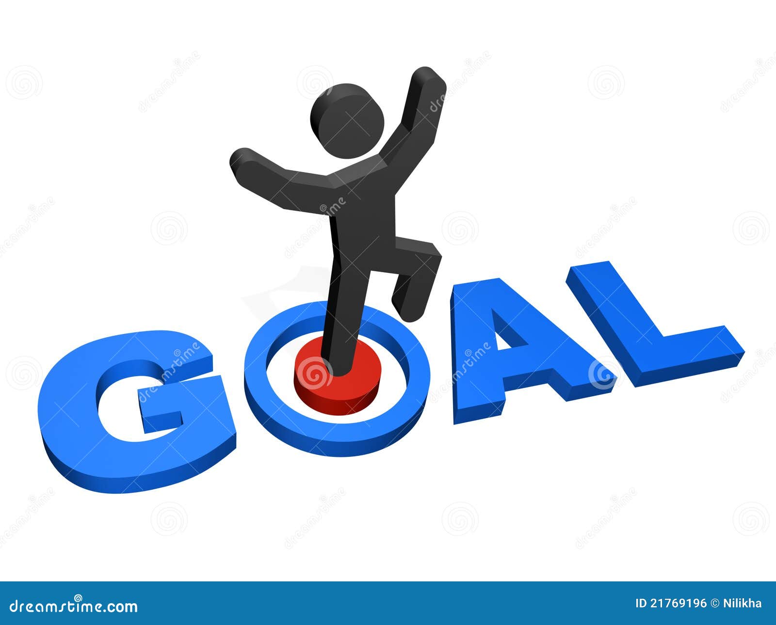 Stepped on goal stock illustration. Illustration of concept - 21769196