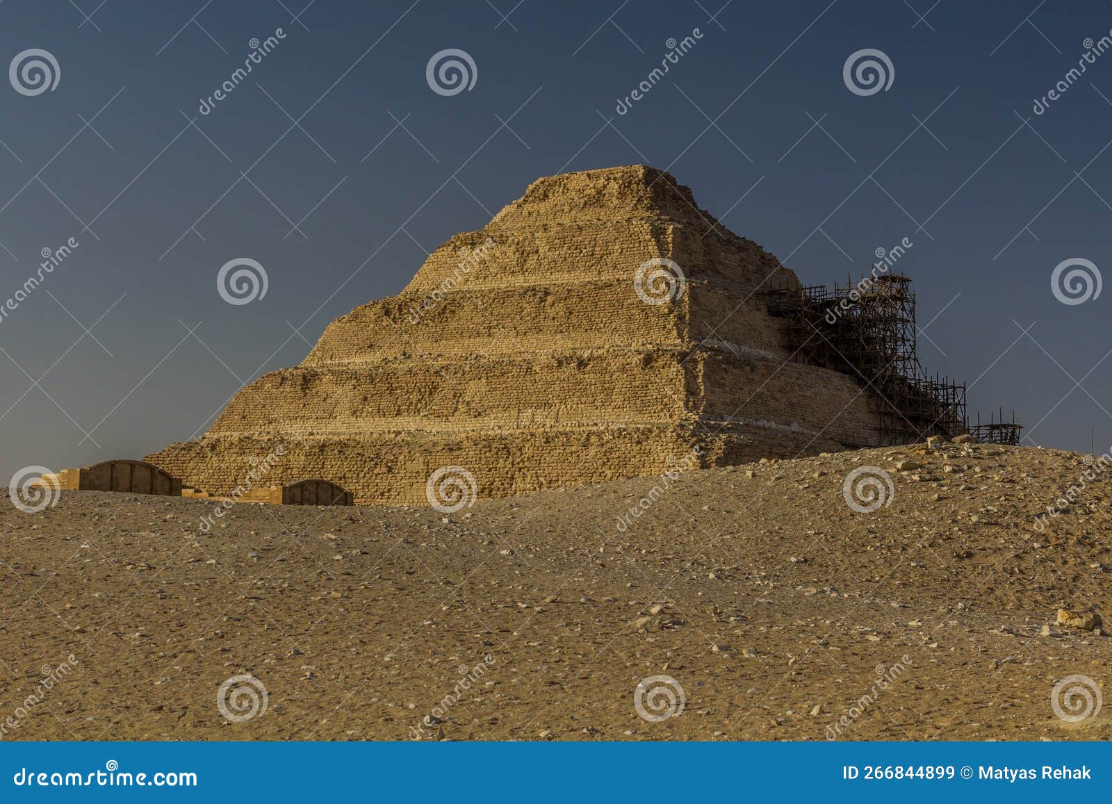 Stepped Pyramid of Djoser (Zoser) in Saqqara, Egy Stock Image - Image ...