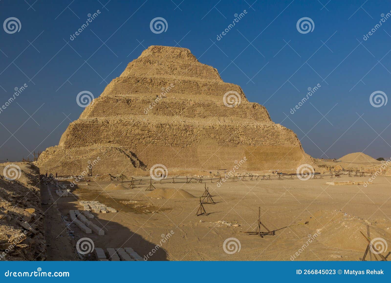 Stepped Pyramid of Djoser (Zoser) in Saqqara, Egy Stock Image - Image ...