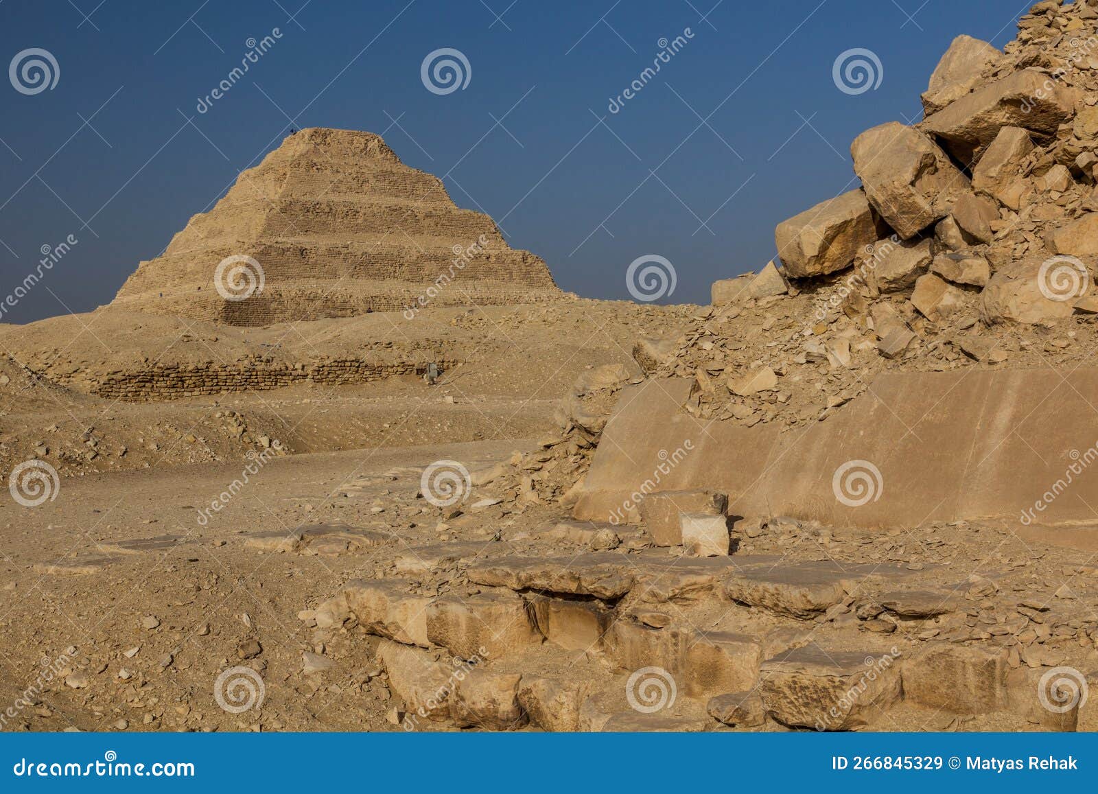 Stepped Pyramid of Djoser (Zoser) in Saqqara, Egy Stock Image - Image ...