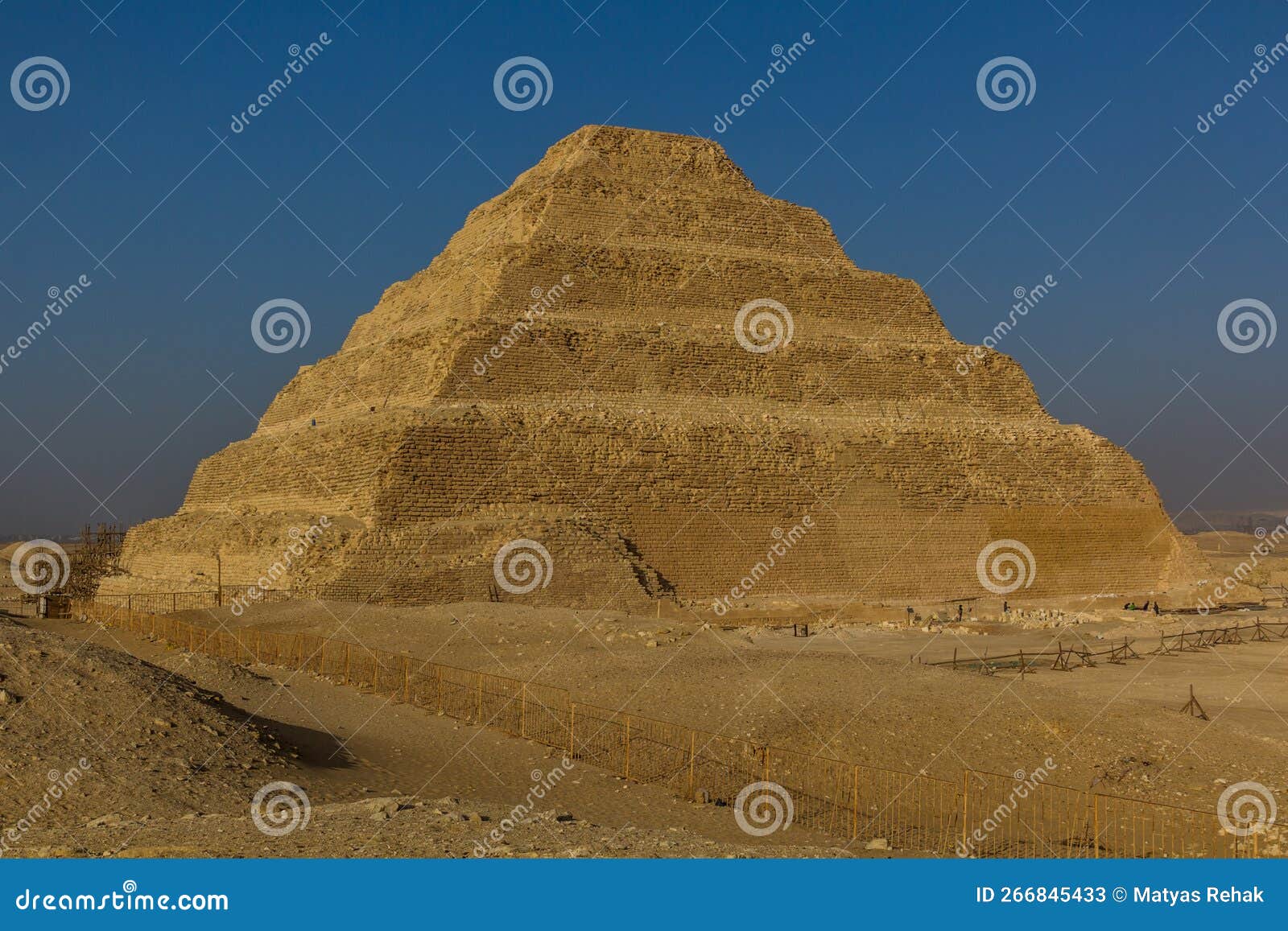 Stepped Pyramid of Djoser (Zoser) in Saqqara, Egy Stock Image - Image ...
