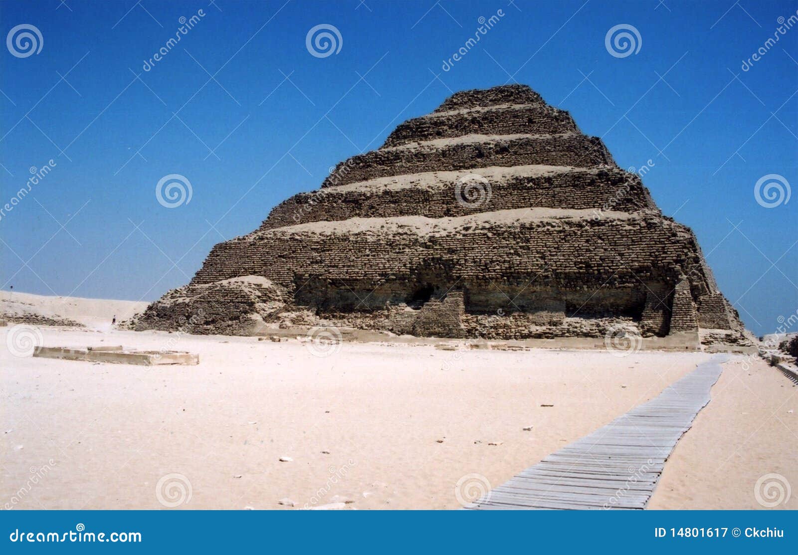 Stepped Pyramid at Saqqara, Egypt Stock Image - Image of africa, sand ...