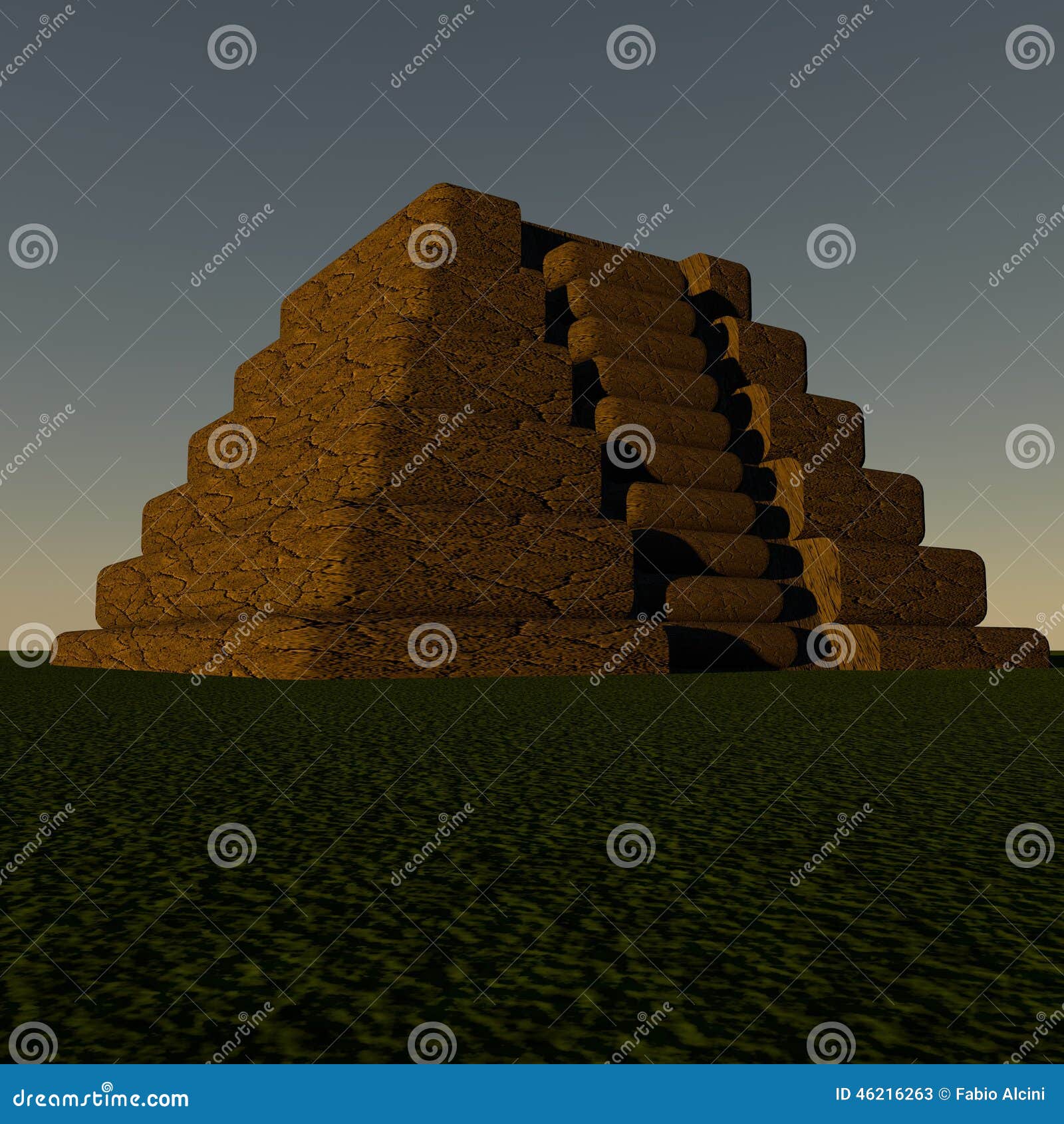 Stepped Pyramid stock illustration. Illustration of pyramid - 46216263