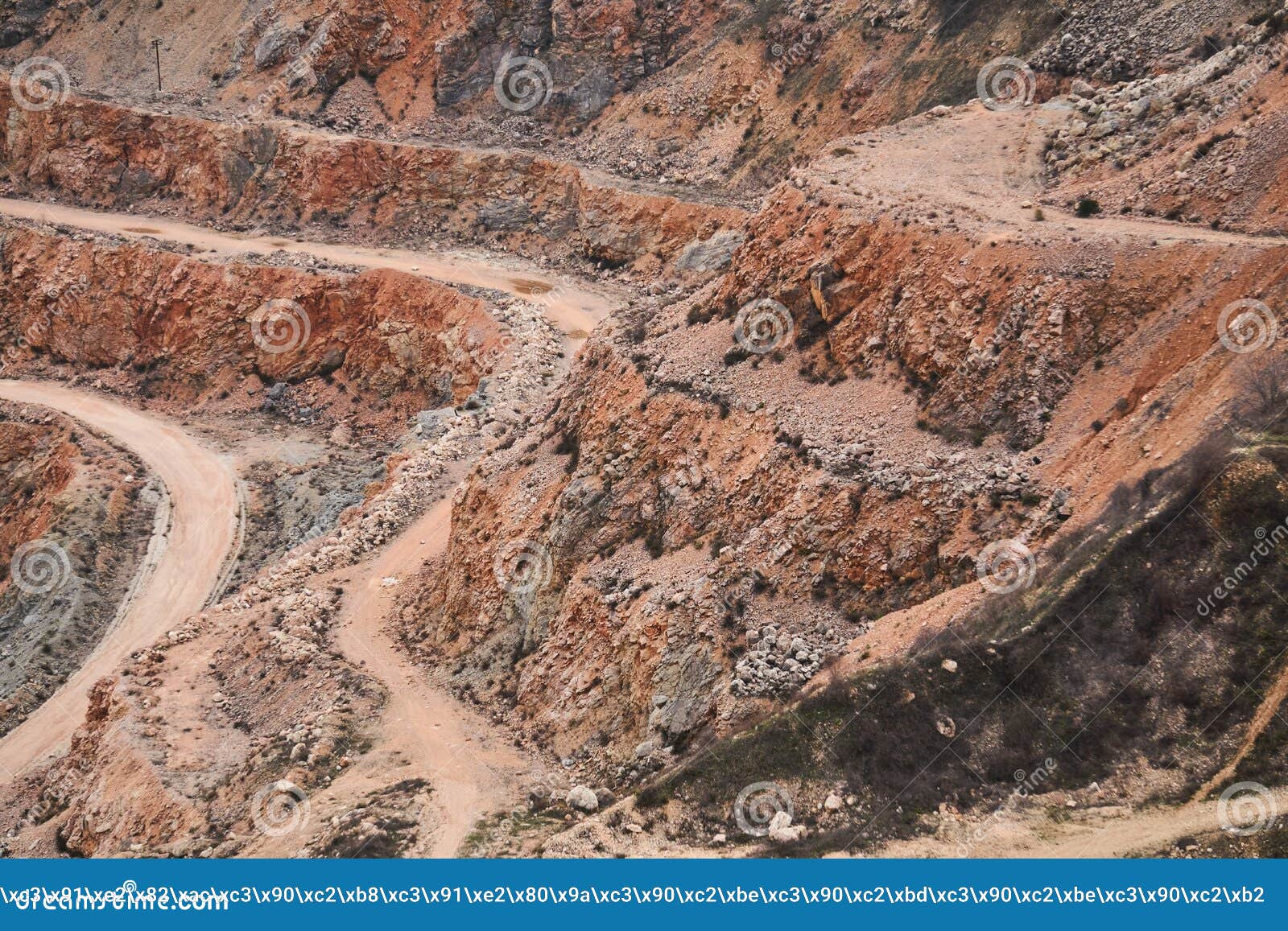 Section of an Old Limestone Quarry Stock Image - Image of rusty ...